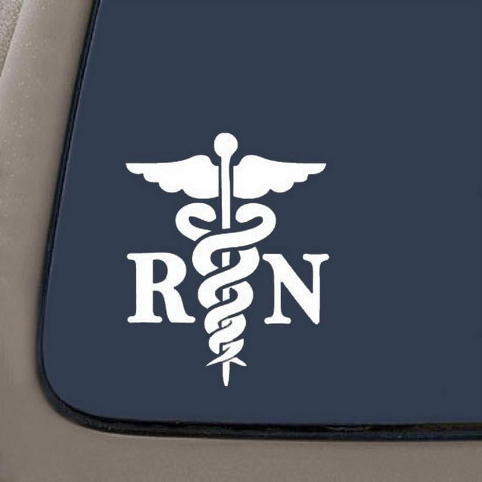 RN Registered Nurse Decal Sticker | 6-Inches By 4.8-Inches | White ...