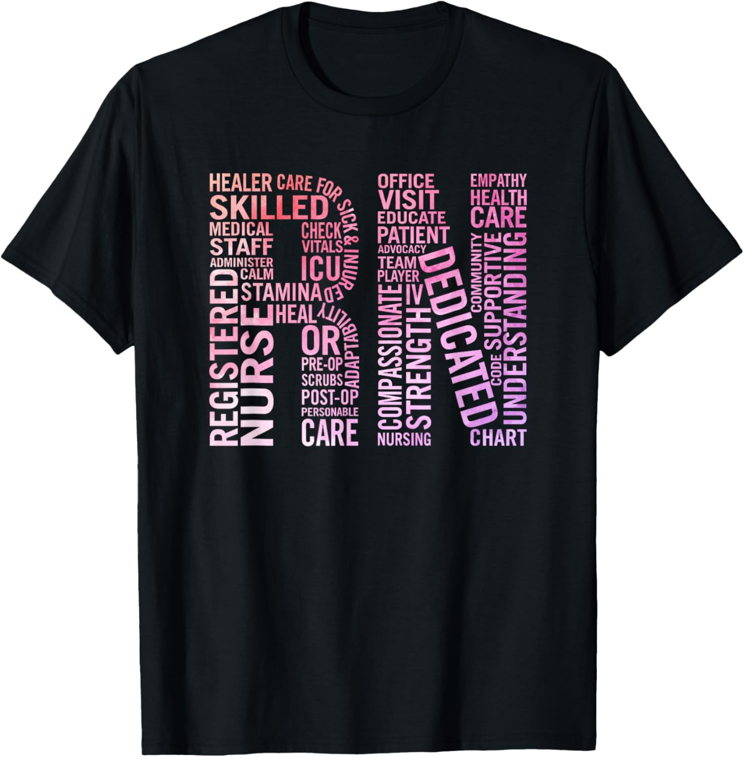 RN Registered Nurses Paint T-Shirt Nurses Week Gifts Casual Short ...