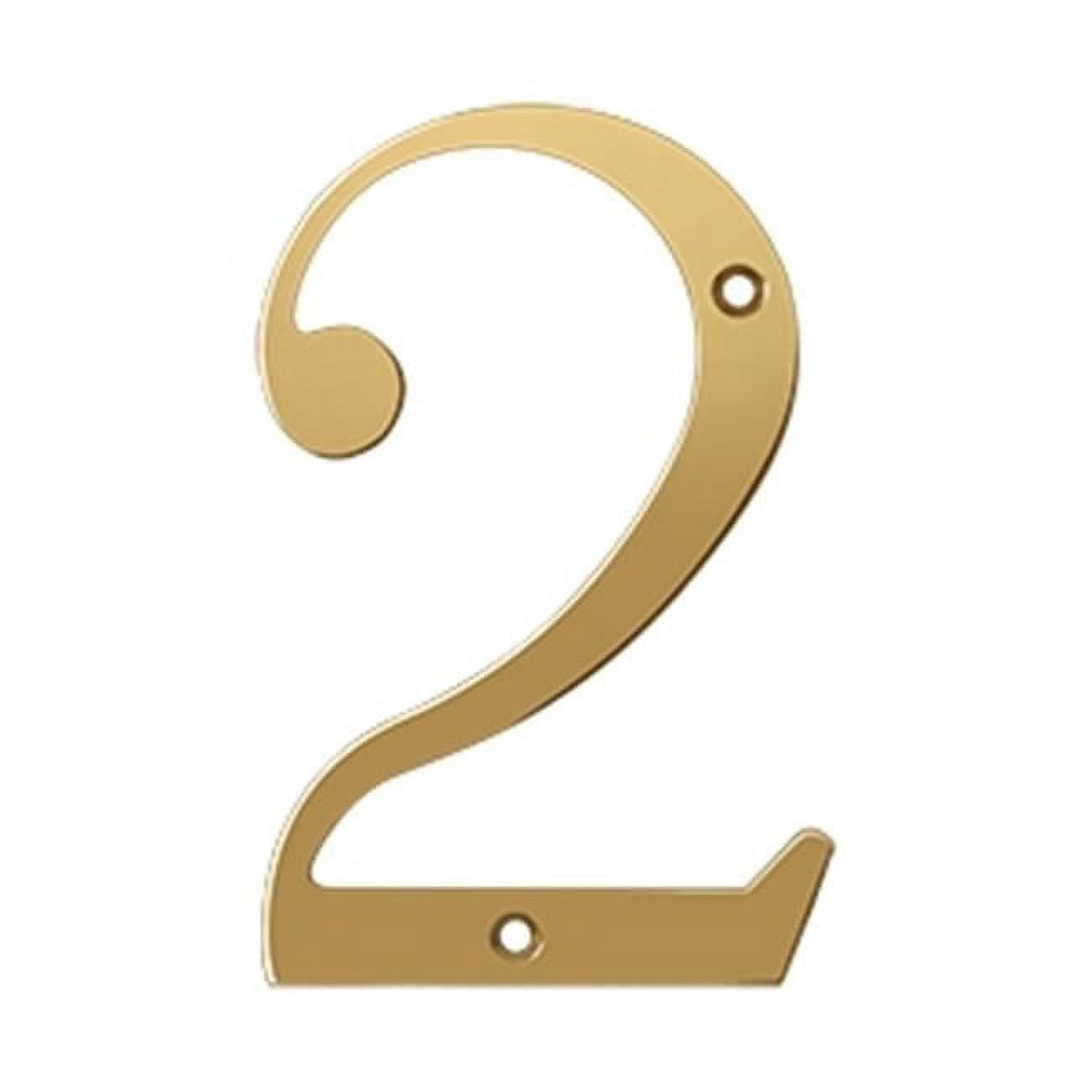 RN6-2 6" Numbers; Solid Brass; Lifetime Brass Finish - Walmart Business ...