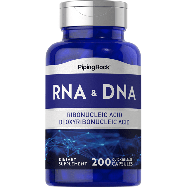 Piping Rock RNA & DNA Supplement, 200 Quick Release Capsules, Non-GMO ...