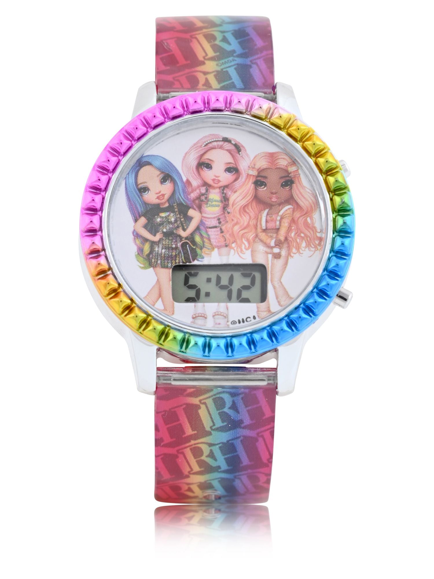 RNB4122WM Rainbow High Flashing Lights LCD Watch with Printed Strap ...