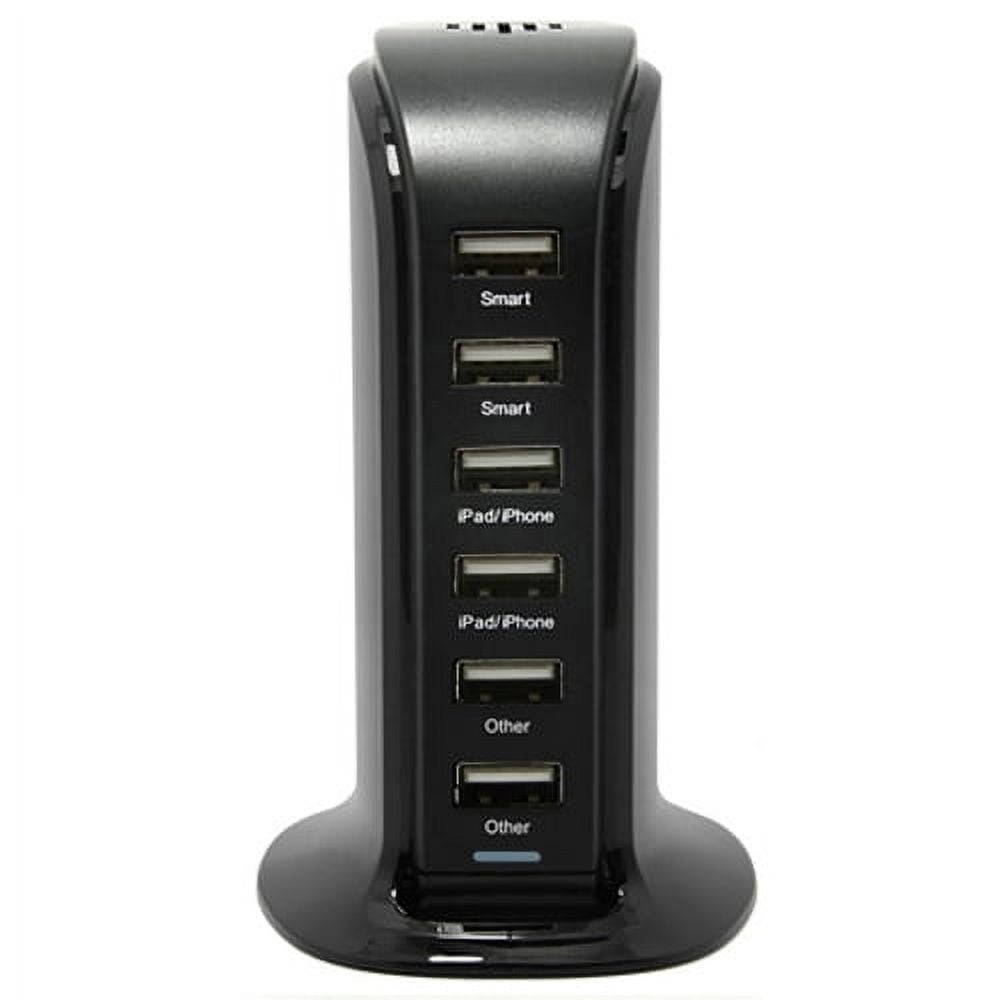 RND 8A Desktop Tower Rapid-Charging Station 6 Ports with Smart IC ...