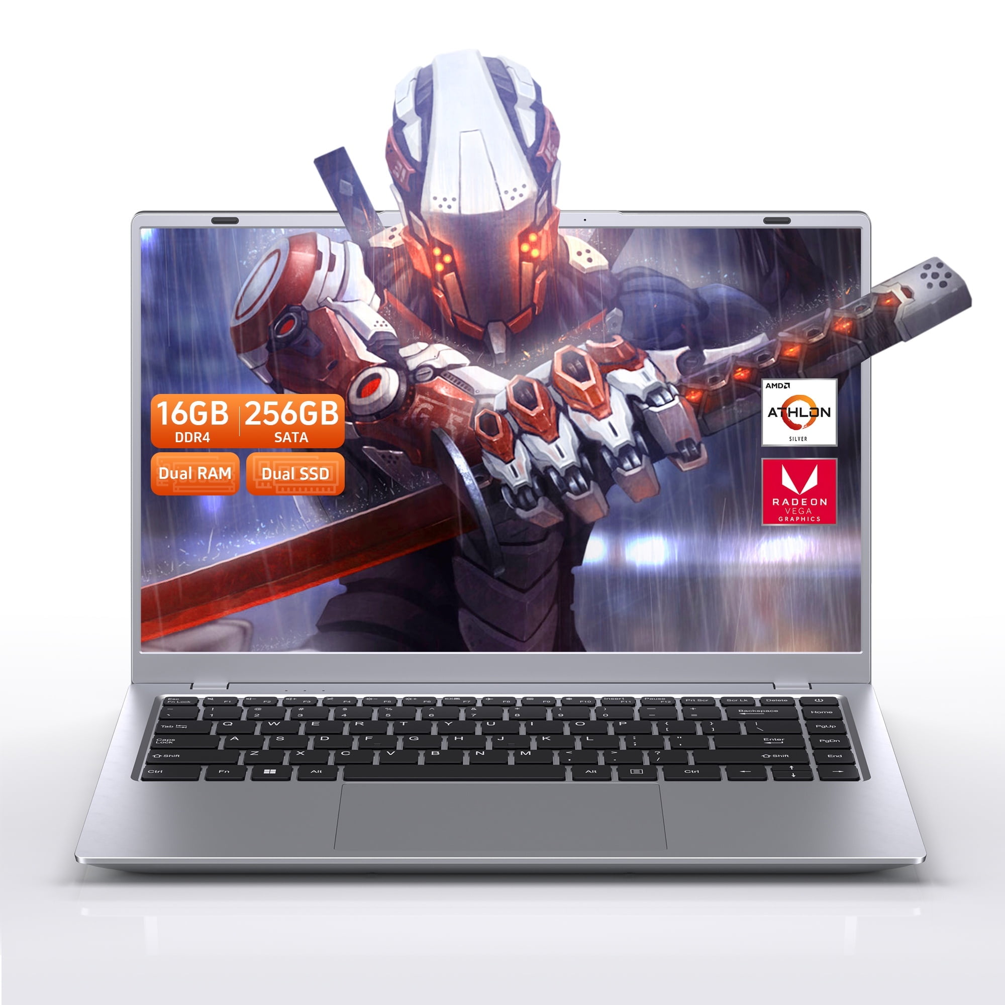 RNRUO 14" Windows 11 Laptop, 16GB RAM 256GB SSD, AMD 3020e with 2 Cores ...