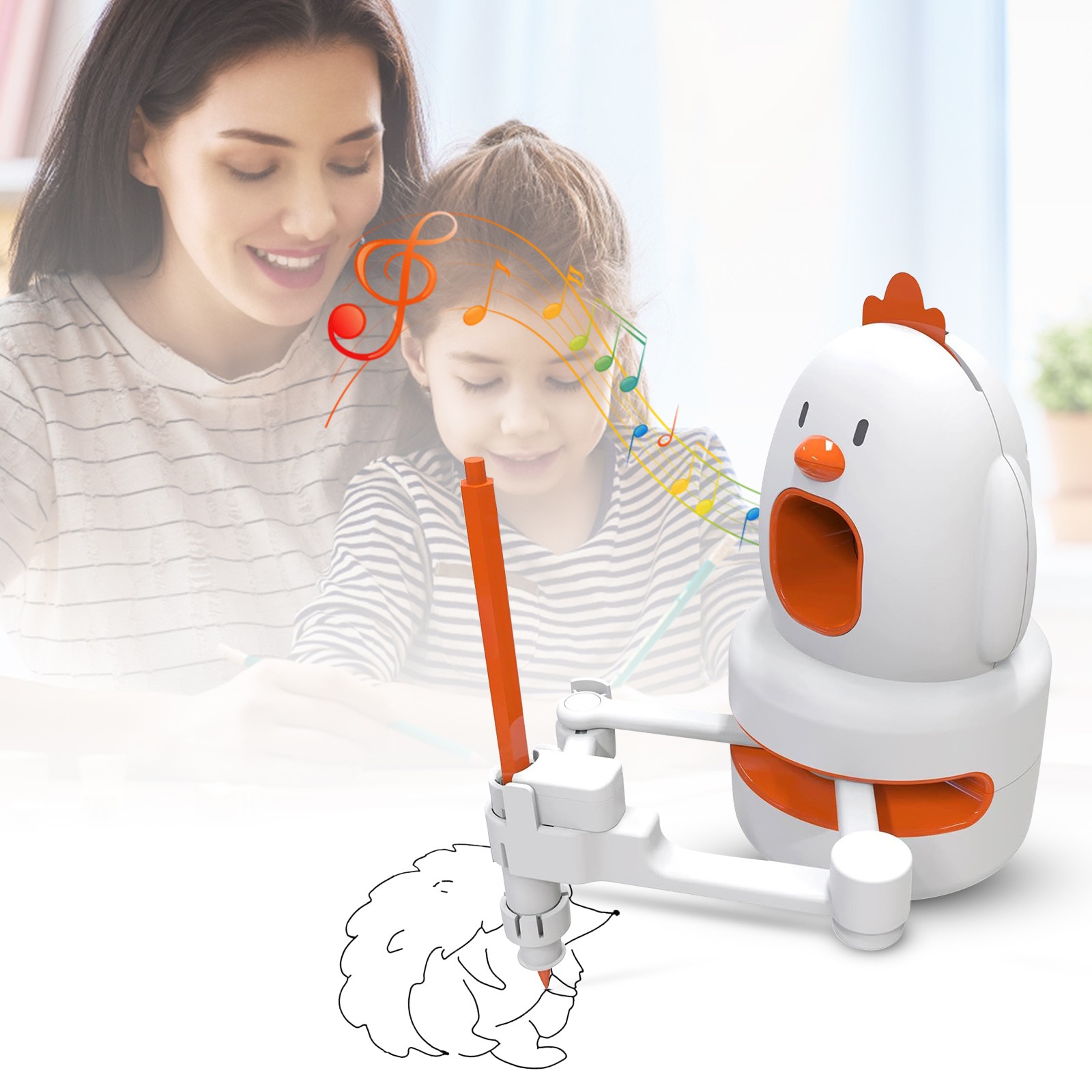 RNkgnb Children's Drawing Robot New Drawing Robot With 130 Word Cards ...