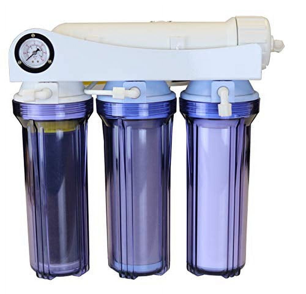 RO + DI High Efficiency 1 to 1 Ratio 100 GPD Reverse Osmosis + DI Water ...