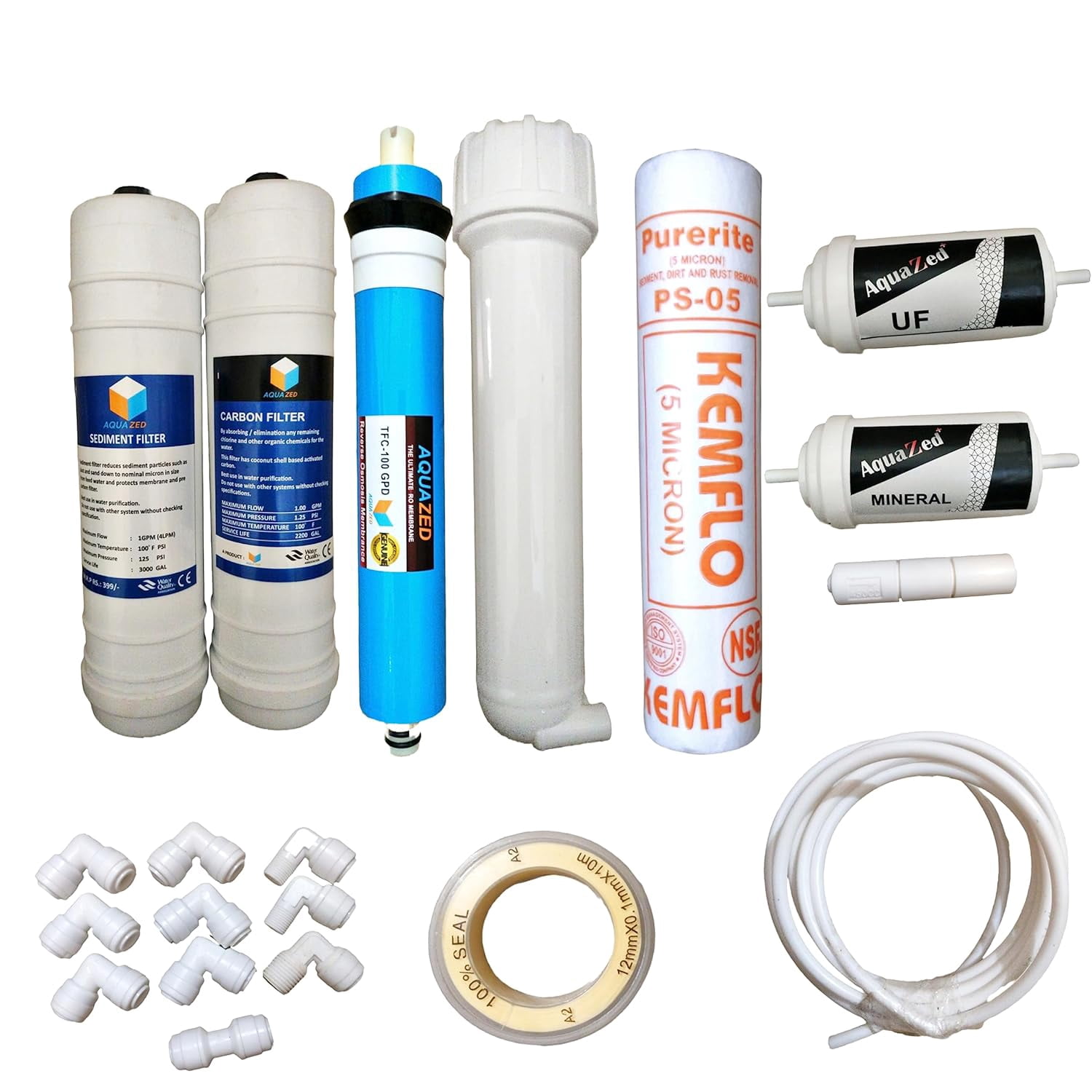 RO Filter kit 100 GPD Complete 1 Year Replacement Cartridge Set Water ...