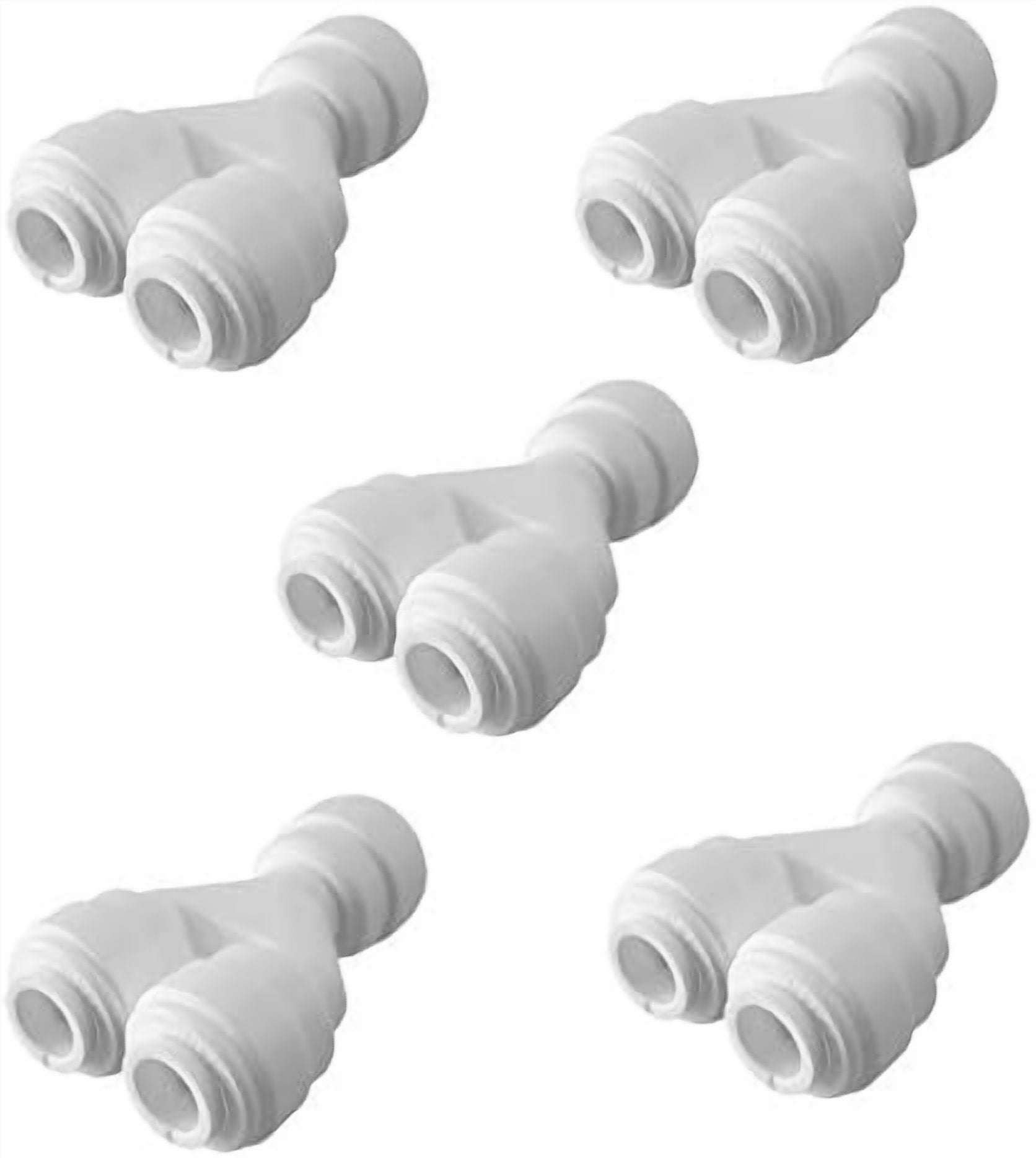 RO Fittings Y Type 3/8 inch Tubing OD Use Two Way Water Line Splitter ...