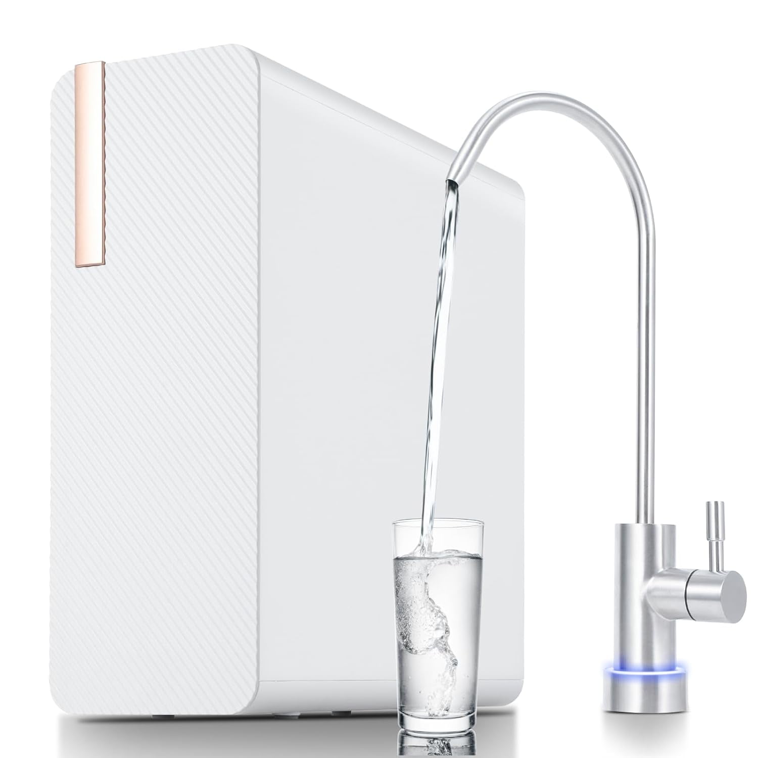 RO System 600 GPD, Under-Sink Tankless Reverse Osmosis Water Filter, 2:1 High Pure to Drain ...