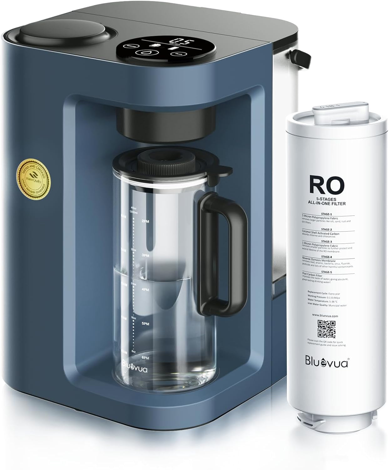 RO100ROPOT-LITE Countertop Reverse Osmosis Water Filter System 5 Sta ...