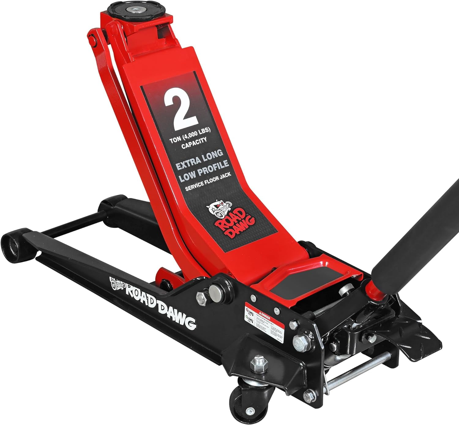 ROAD DAWG 2 Ton Long Reach Ultra-Low Profile Floor Jack with Magnetic ...