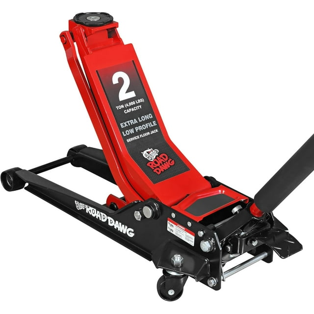 ROAD DAWG 2 Ton Long Reach Ultra-Low Profile Floor Jack with Magnetic ...
