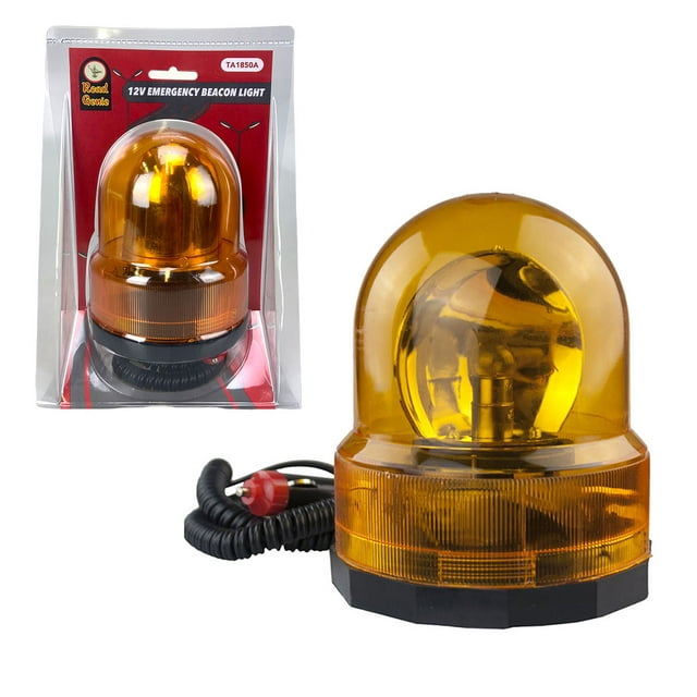 ROAD GENIE 12 Volt Revolving Amber Warning Beacon Light | 6" Height ...