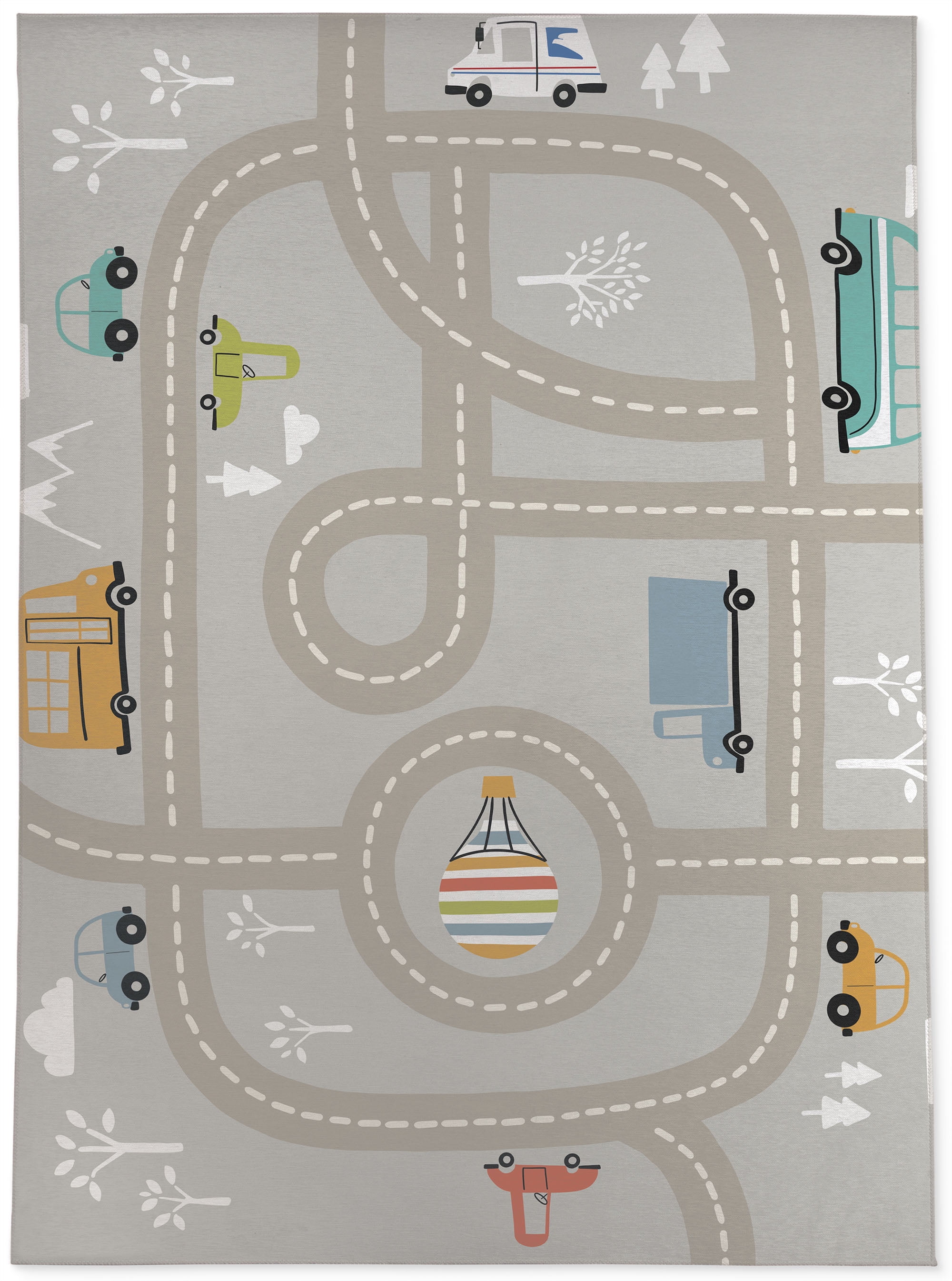 ROAD TRIP LIGHT GREY Area Rug By Kavka Designs - Walmart.com