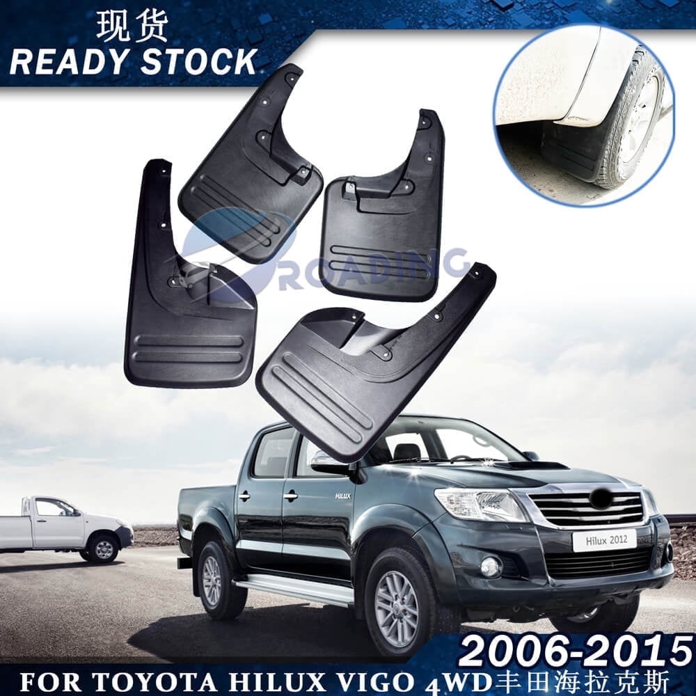 ROADING 4 Pcs Mud Flaps For 2006 - 2014 Toyota Hilux Vigo 4WD Front ...