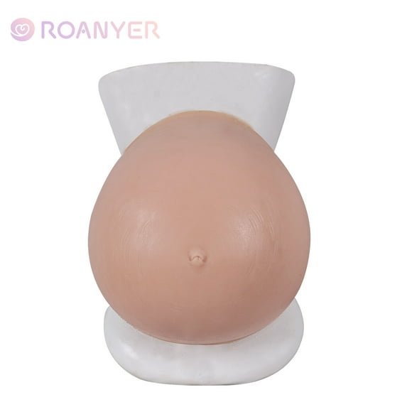 ROANYER Silicone Fake Twins Pregnant Belly Baby Tummy Bump Costume ...