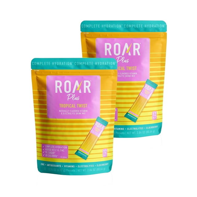 ROAR Complete Hydration Powder Plus - Hydration Packets with Zinc and ...