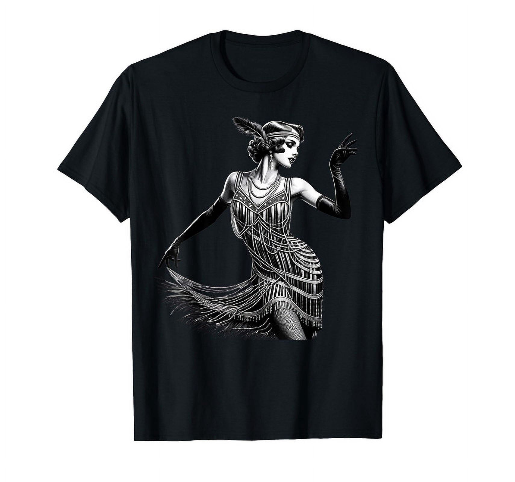 ROARING 1920's Great, Gatsby Glamorous Woman Flapper T-Shirt - Walmart.com