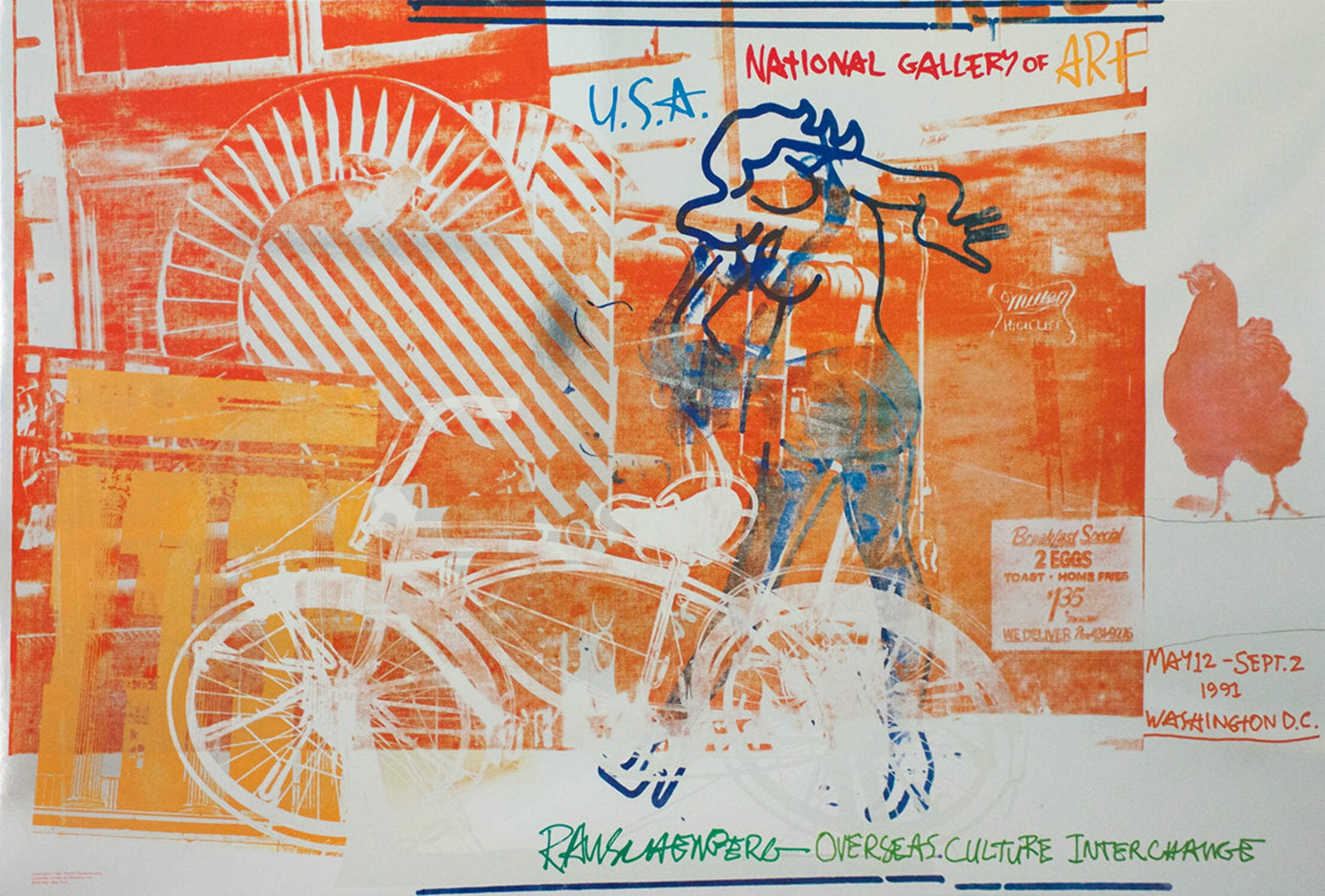 ROBERT RAUSCHENBERG Bicycle, National Gallery, 1991 - Walmart.com