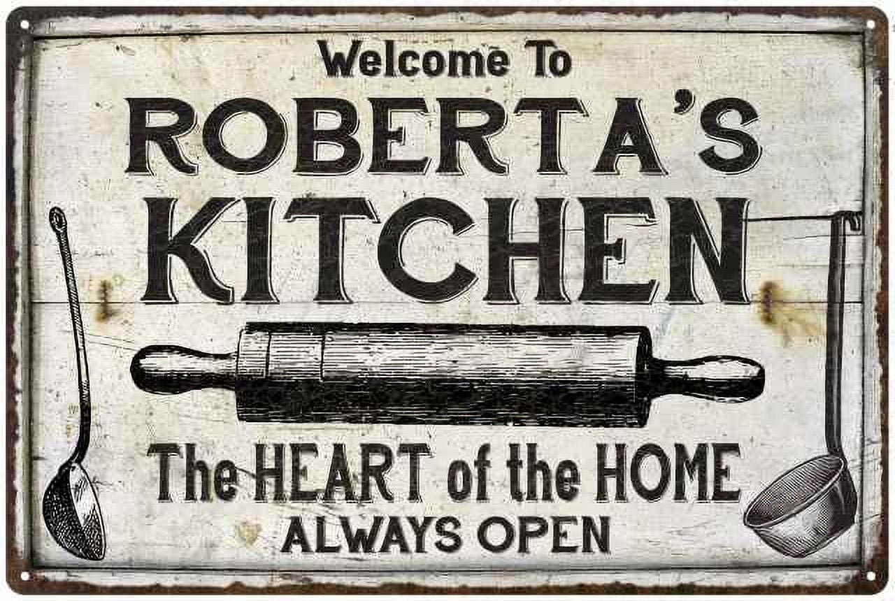 ROBERTA'S Kitchen Farmhouse Sign Gift 8x12 Metal 208120033188 - Walmart.com