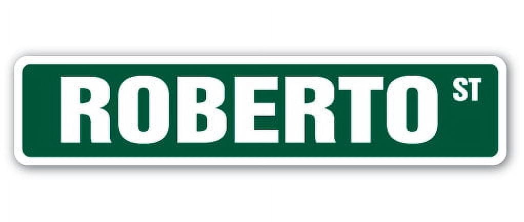 ROBERTO Street Sign Decal Childrens Name Room Decal | Indoor/Outdoor ...