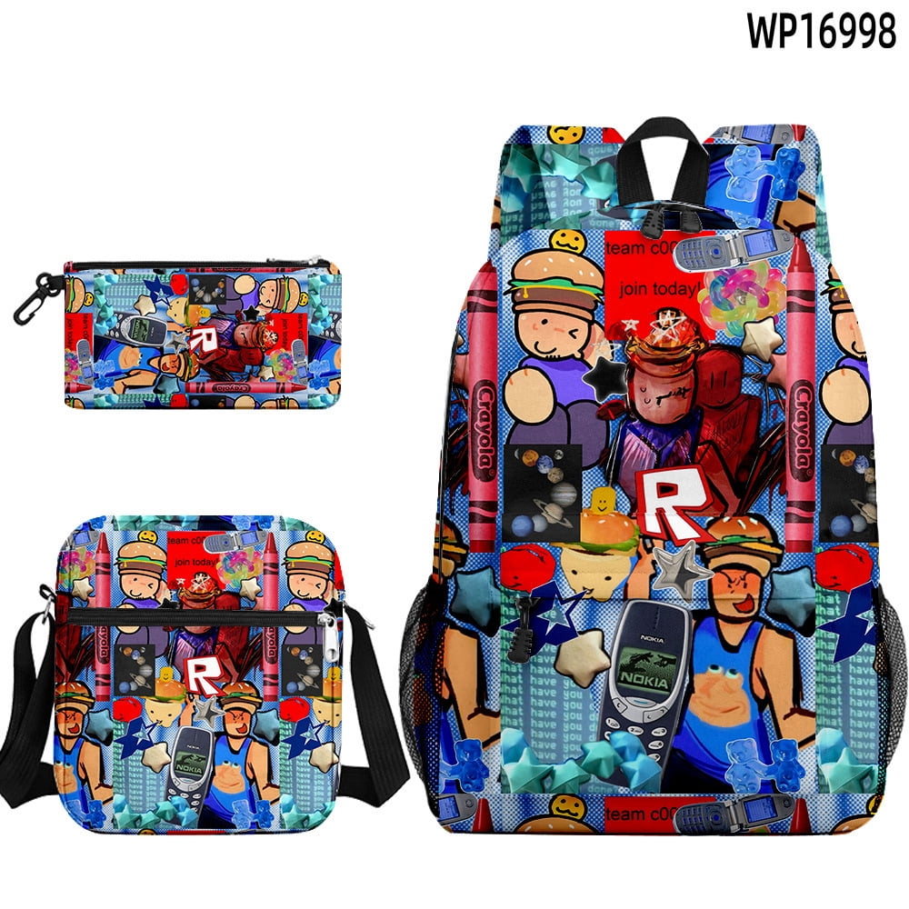 ROBLOX Adventure Gamer Backpack Set, with Shoulder Bag, Pencil Case Set ...