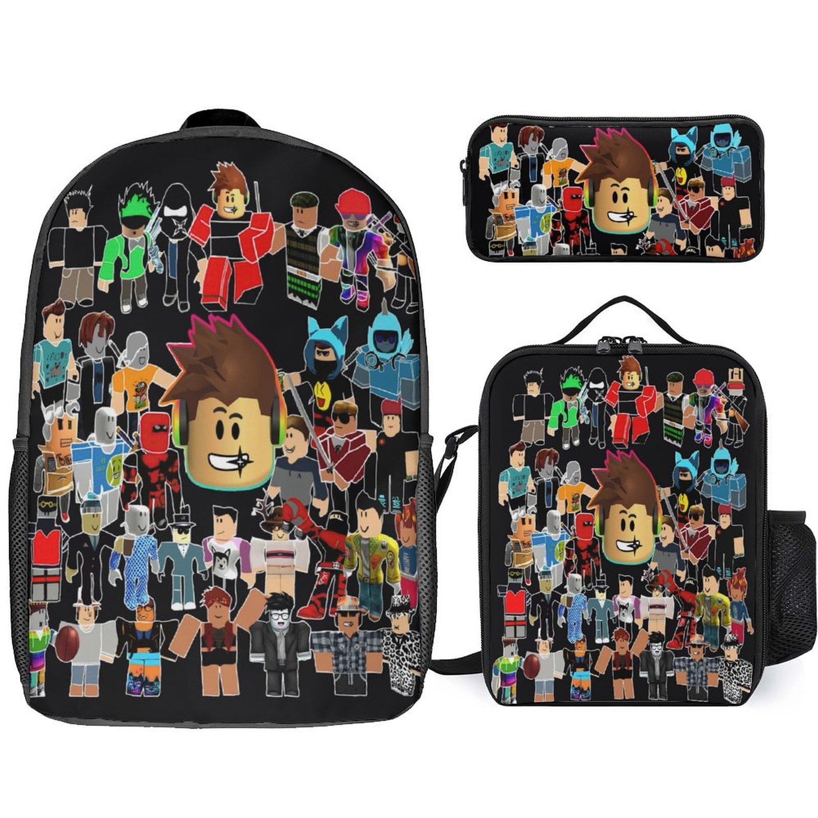 Roblox Backpack 3 PCS Set Lightweight Fashion Backpack with Lunch Bag ...