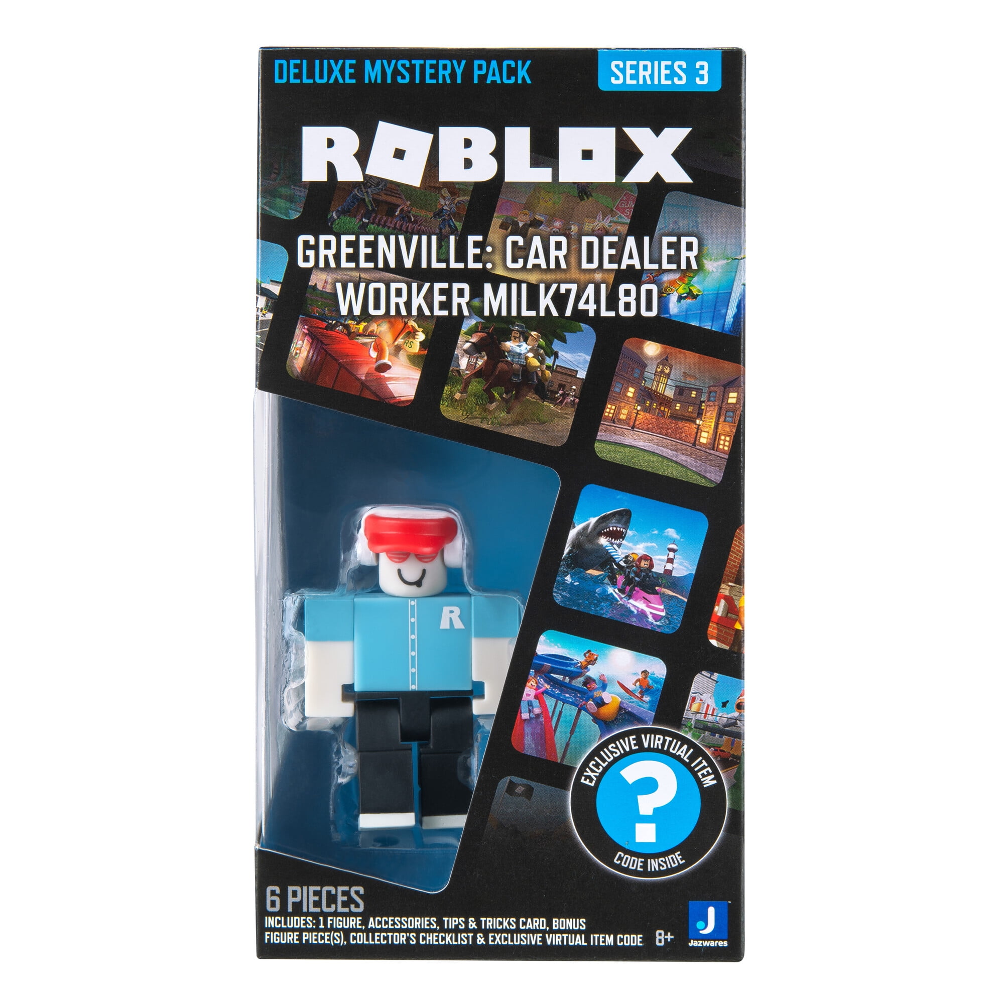 ROBLOX Deluxe Mystery Pack Greenville: Car Dealer Worker - Walmart ...