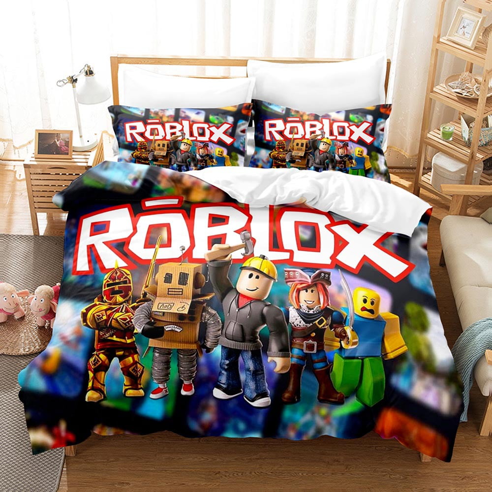 ROBLOX Duvet Cover Set – 3 Piece Comforter Cover and Sham Set, Super ...