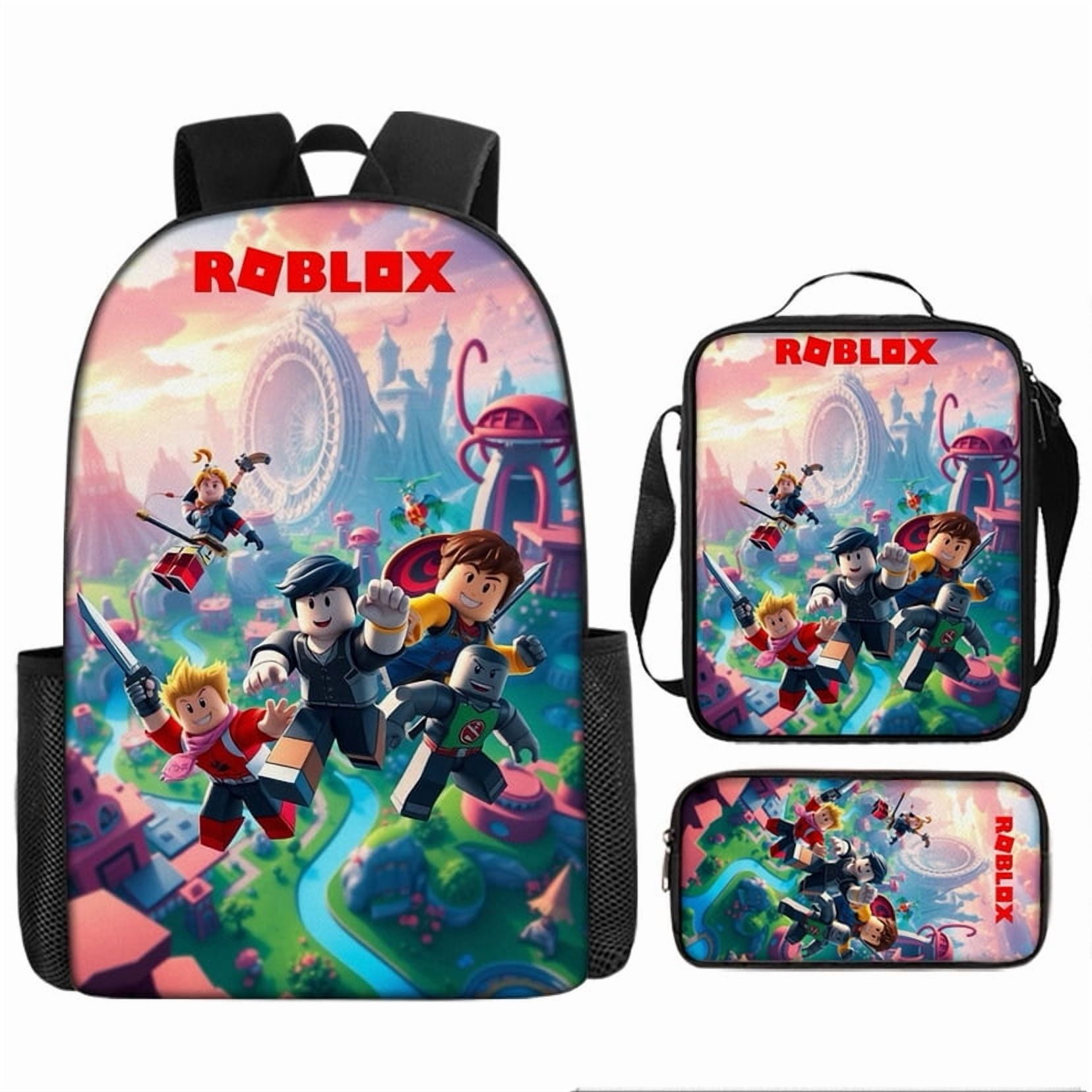 ROBLOX Gamer Backpack Set, with Shoulder Bag, Pencil Case Set, 17 Inch ...