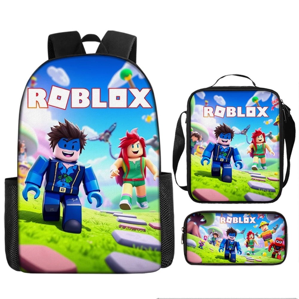ROBLOX Gamer Backpack Set, with Shoulder Bag, Pencil Case Set, 17 Inch ...