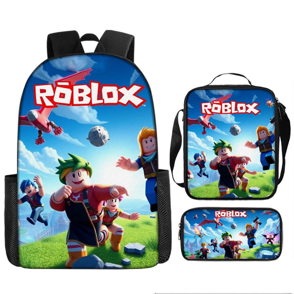 ROBLOX Gamer Backpack Set, with Shoulder Bag, Pencil Case Set, 17 Inch ...