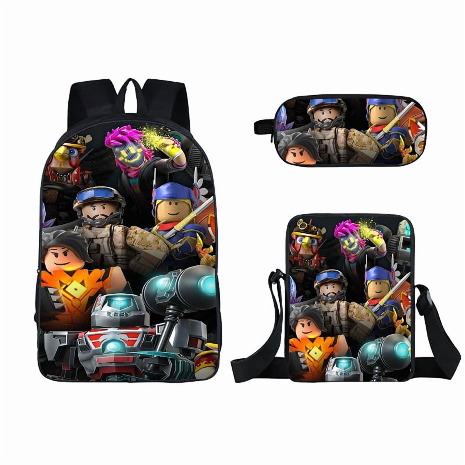 ROBLOX Gamer Backpack Set, with Shoulder Bag, Pencil Case Set, 17 Inch ...