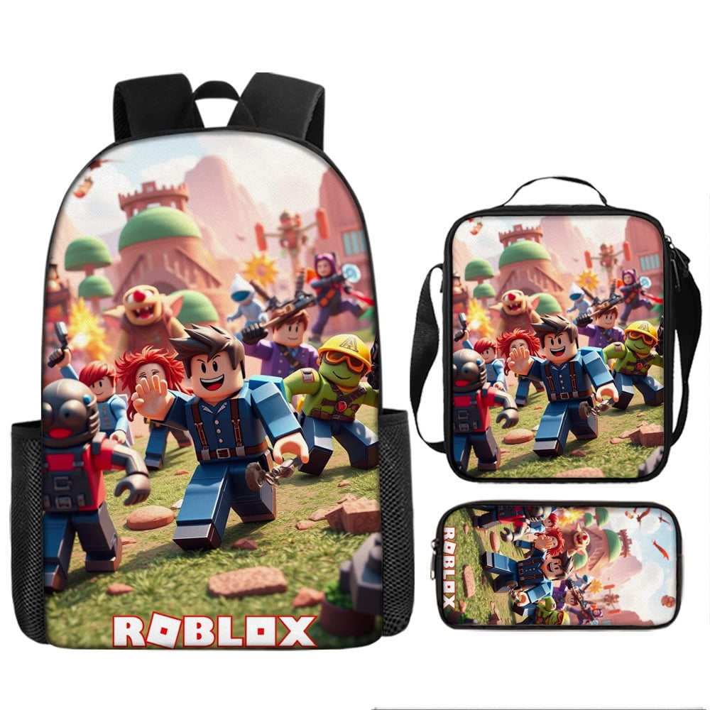 ROBLOX Gamer Backpack Set, with Shoulder Bag, Pencil Case Set, 17 Inch ...