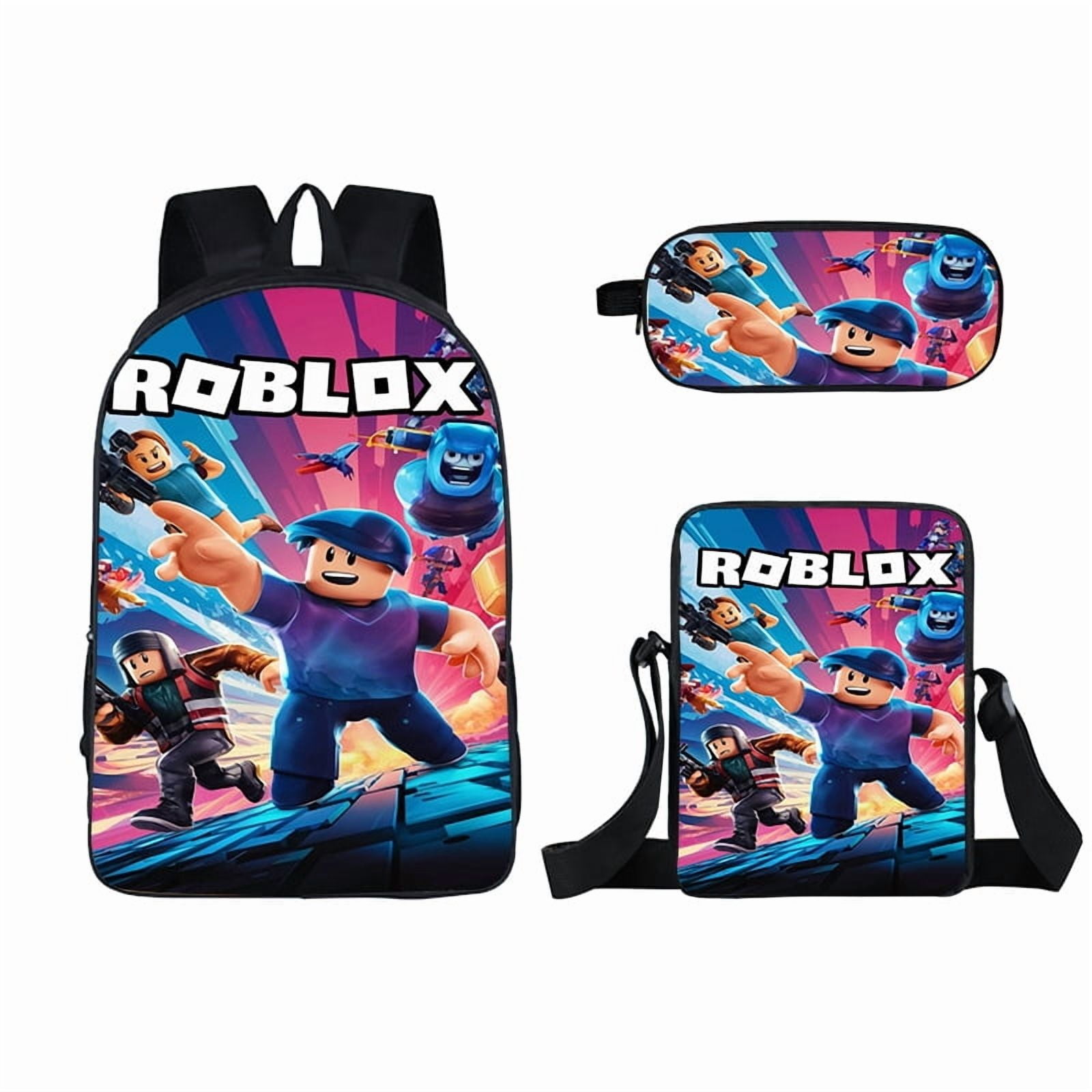 ROBLOX Gamer Backpack Set, with Shoulder Bag, Pencil Case Set, 17 Inch ...