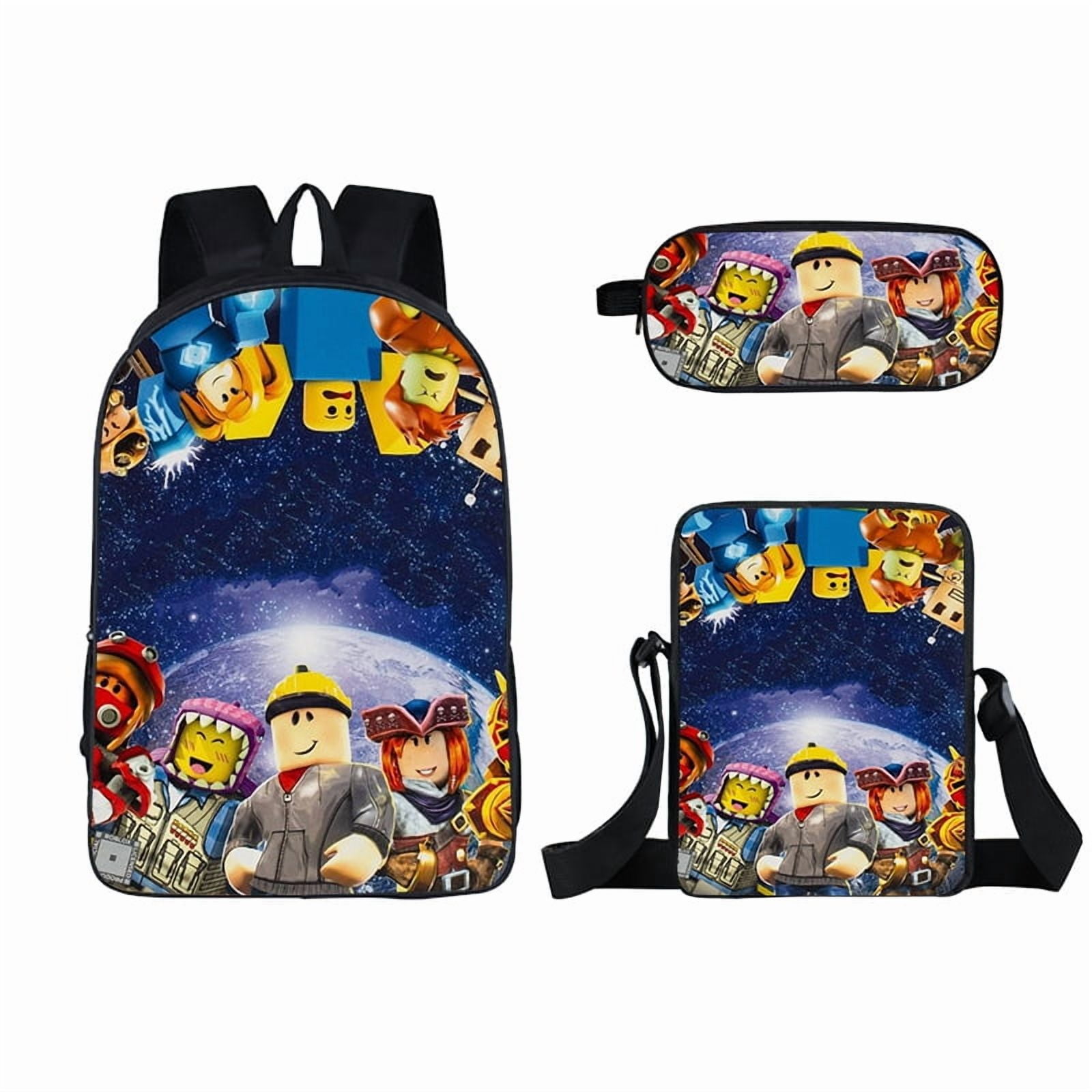ROBLOX Gamer Backpack Set, with Shoulder Bag, Pencil Case Set, 17 Inch ...