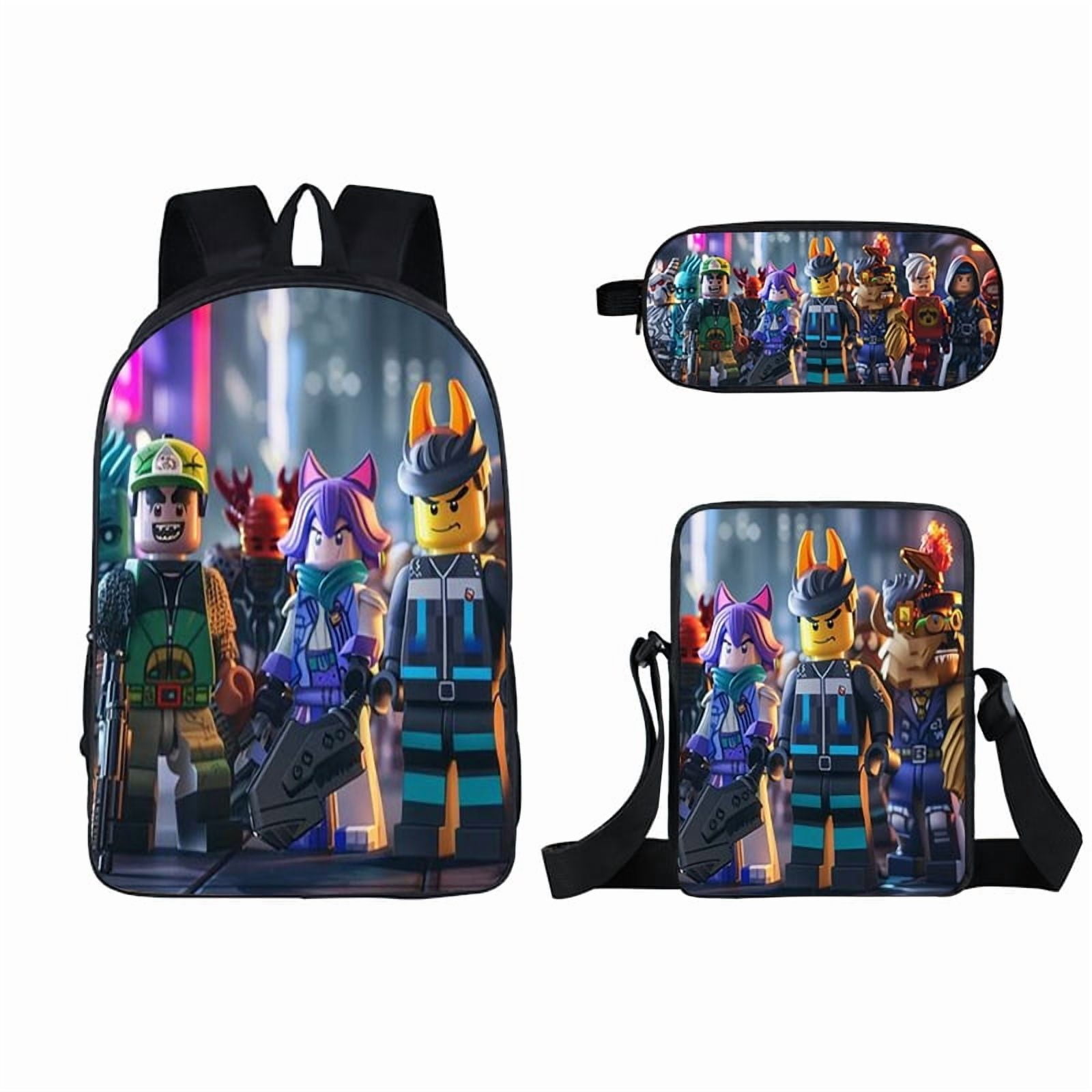 ROBLOX Gamer Backpack Set, with Shoulder Bag, Pencil Case Set, 17 Inch ...