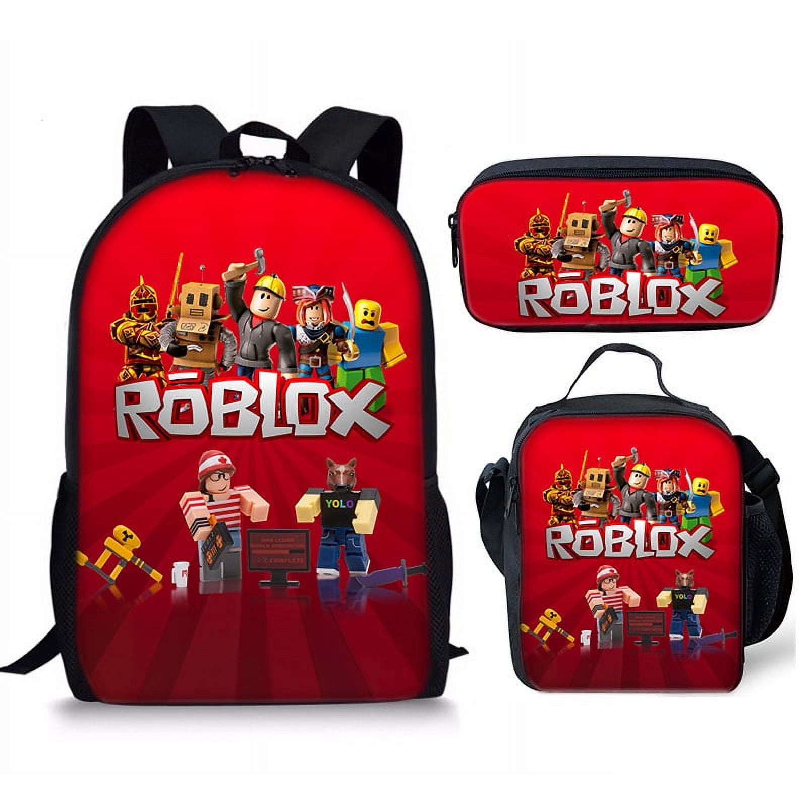 ROBLOX Gamer Backpack Set, with Shoulder Bag, Pencil Case Set, 17 Inch ...