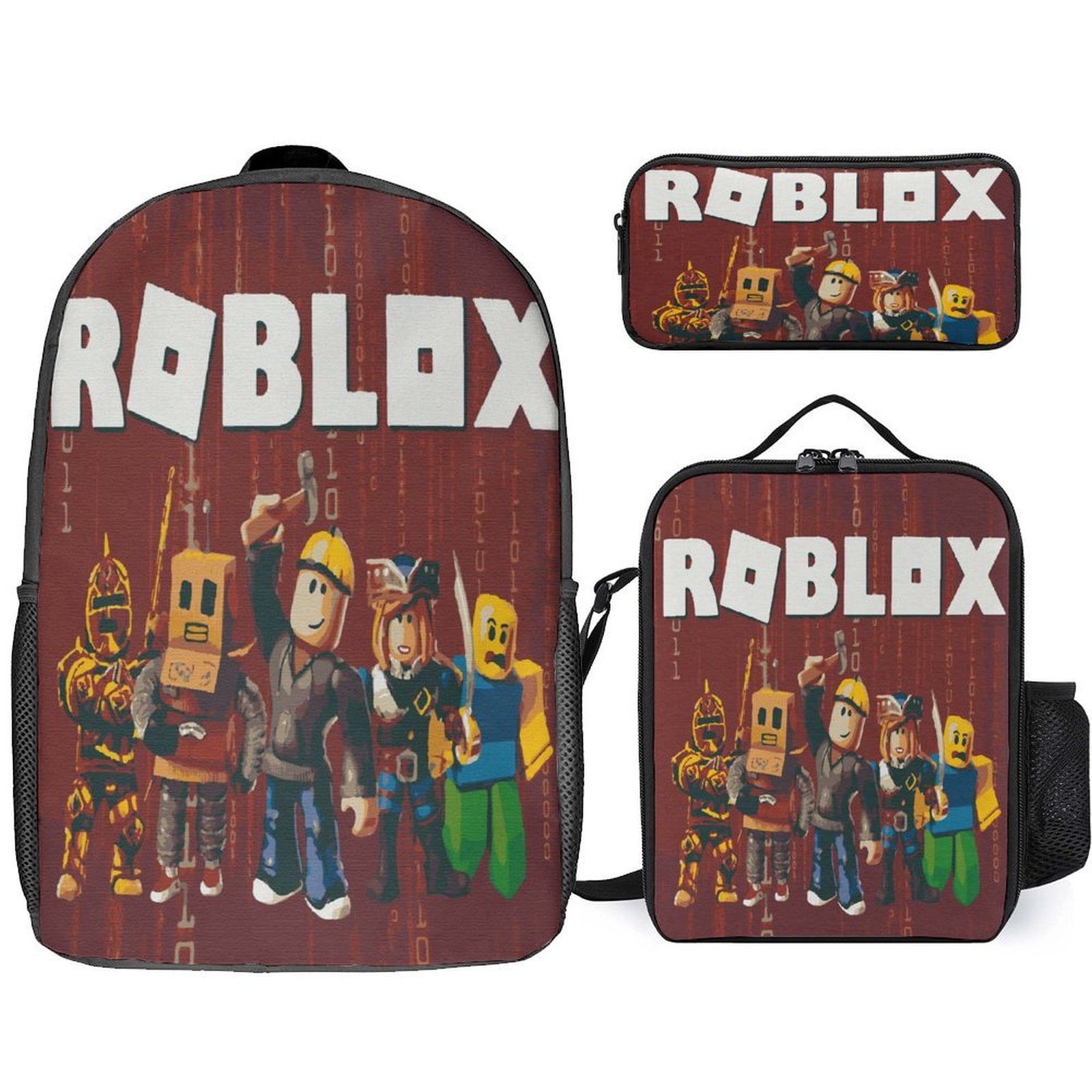 ROBLOX Gamers Backpack Set with Lunch bag, pencil case set, 17 inch, 3 ...