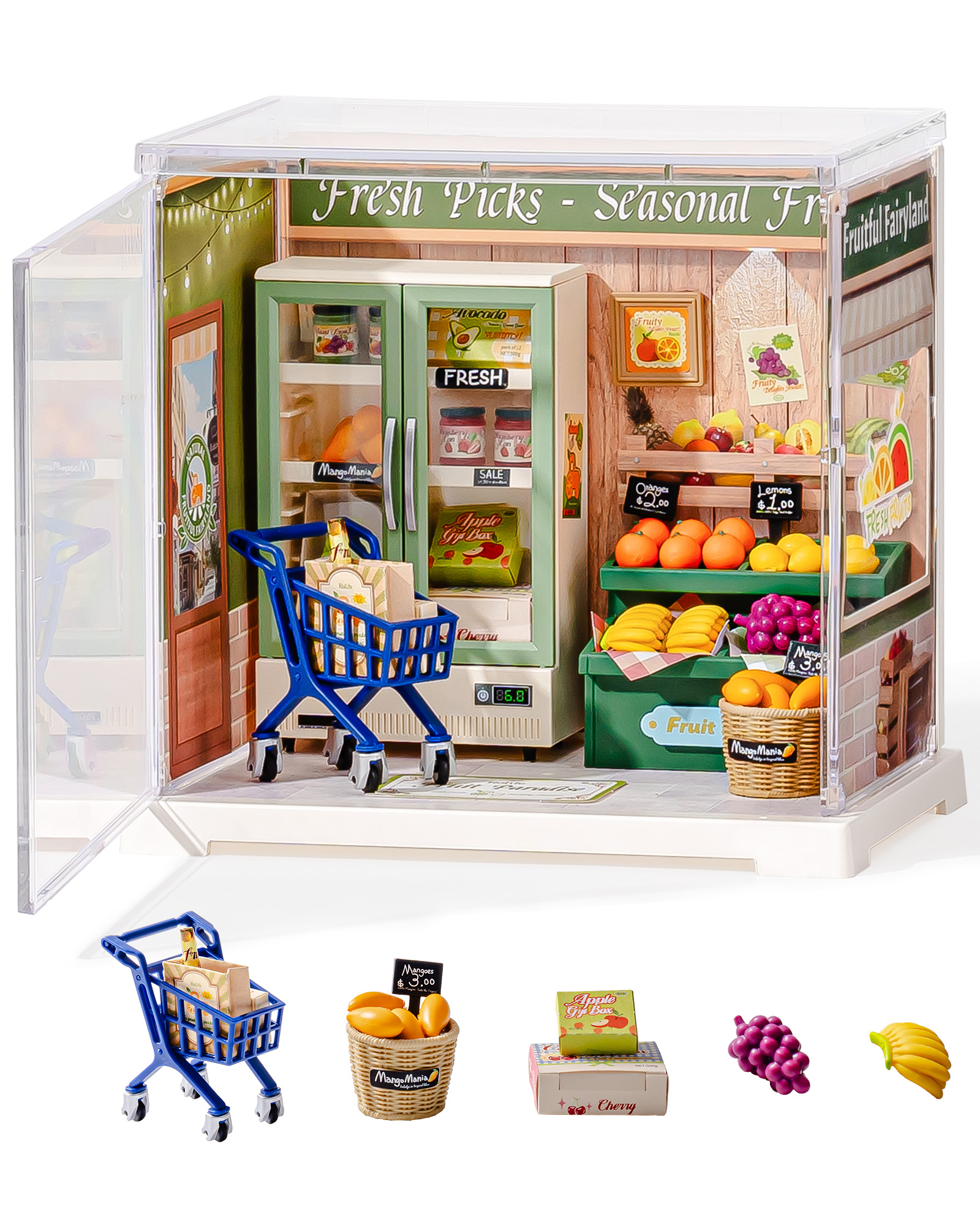 ROBOTIME Mini Dollhouse Kit Super Creator Plastic DIY Miniature House ...