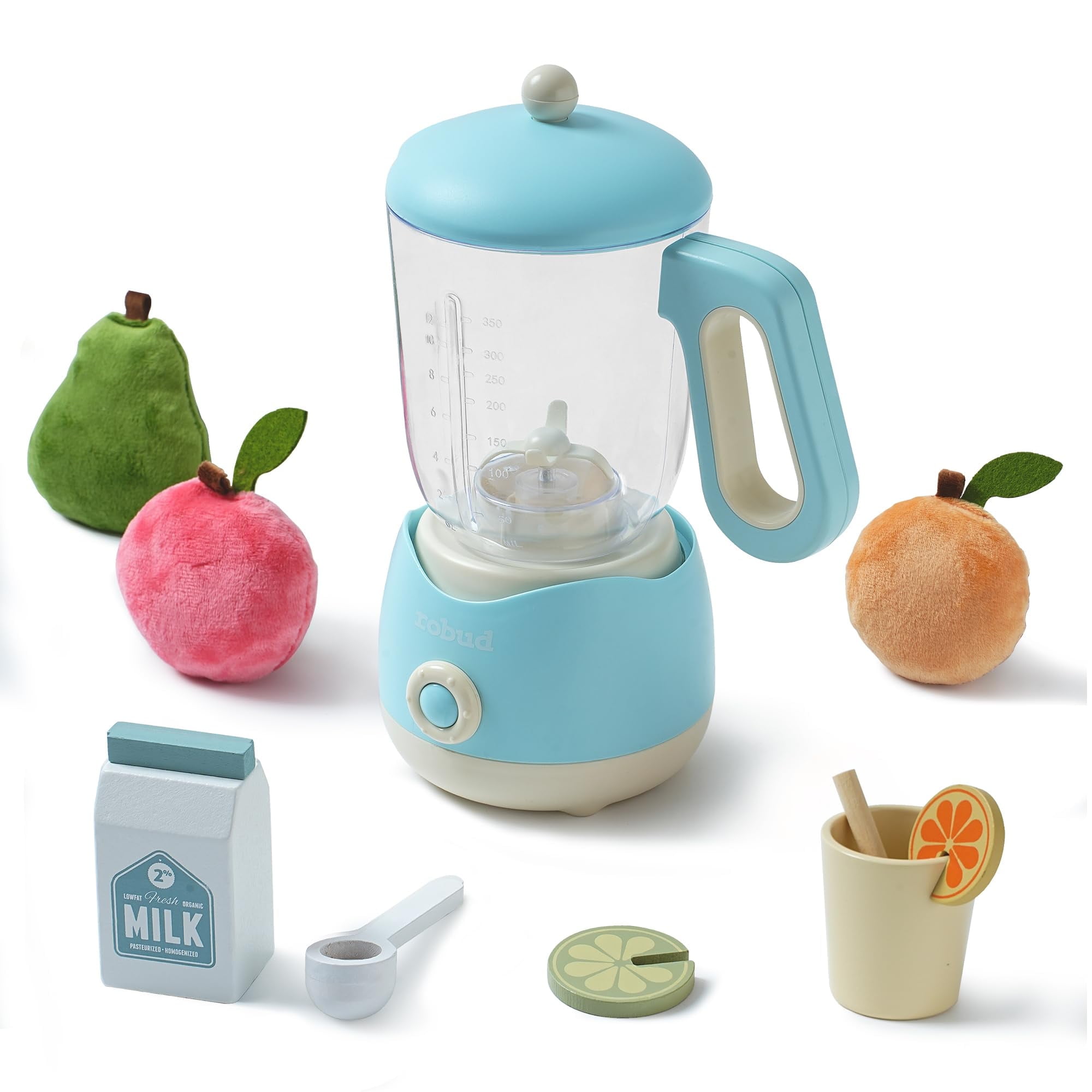 ROBUD Pretend Play Kitchen Toy Appliance for Kids with 9 pcs ...