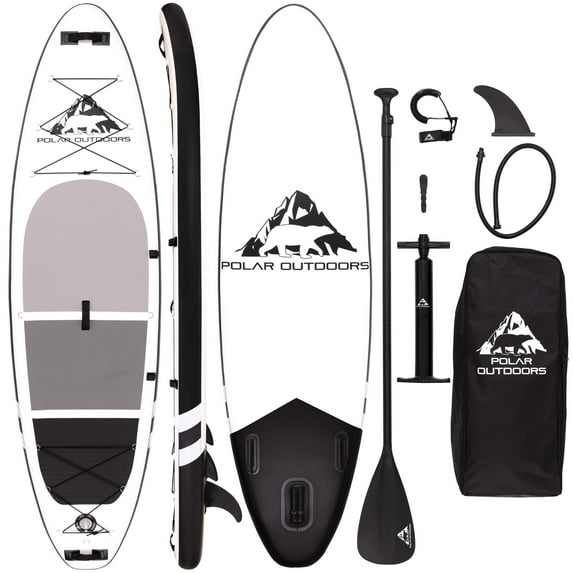 Roc Polar Series Inflatable Paddle Board, 10ft SUP, 350lbs Capacity ...