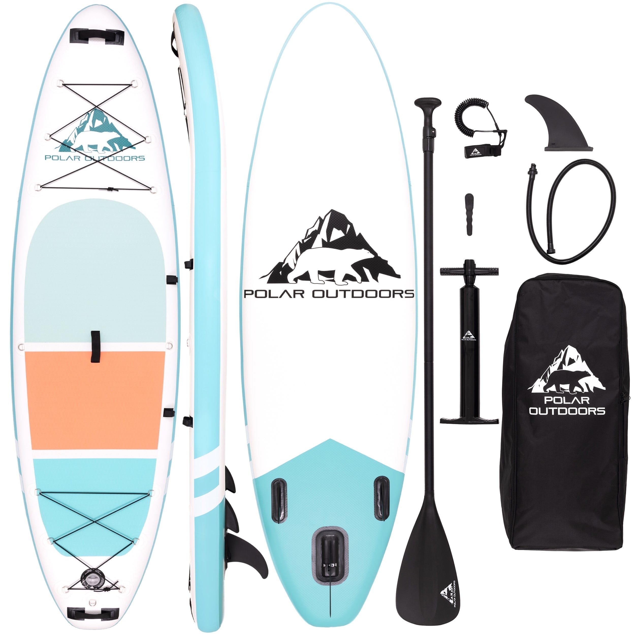 ROC Outdoors Polar Series 10ft Inflatable SUP Paddle Board with Pump ...
