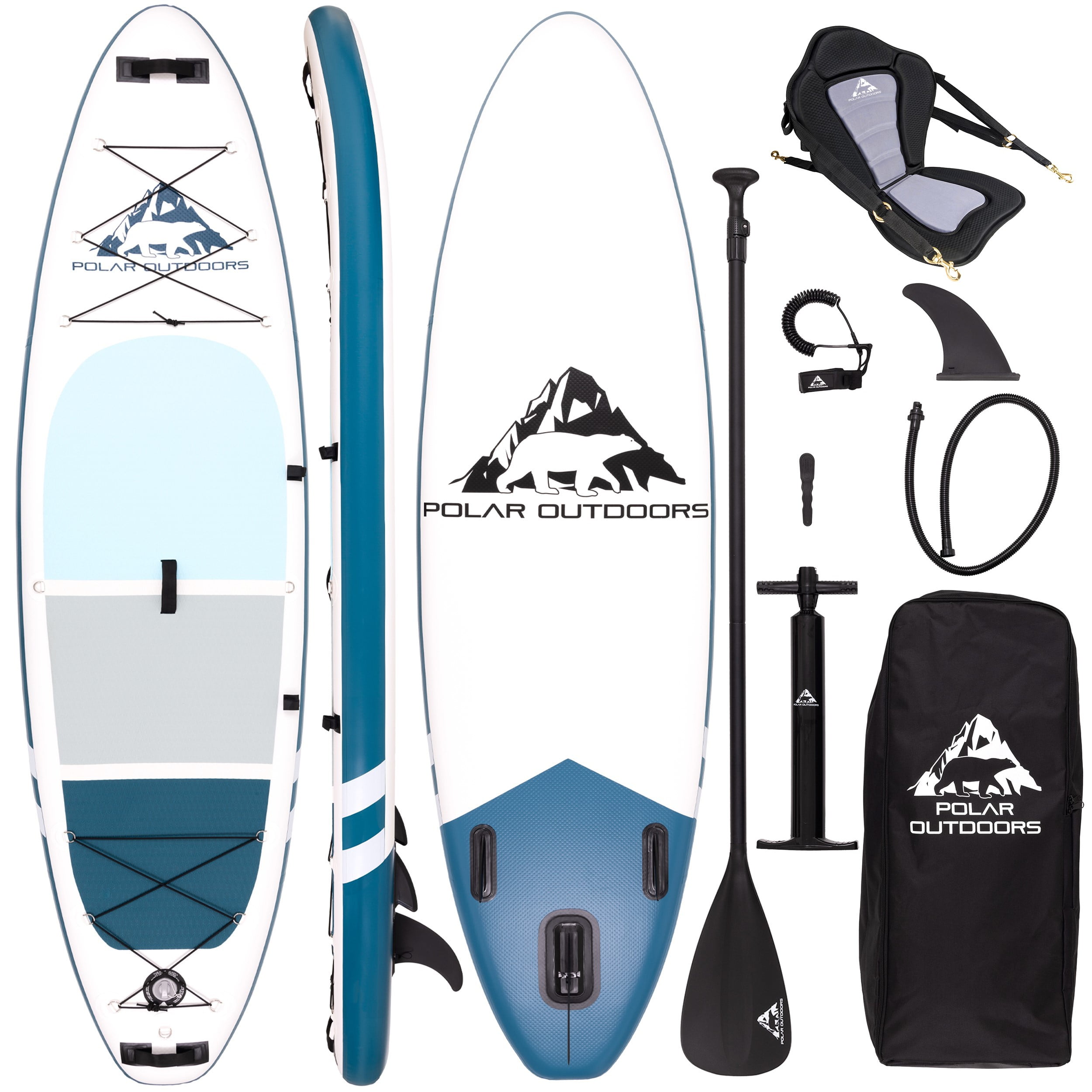 ROC Outdoors Polar Series, 10ft Inflatable Stand Up Paddle Board SUP ...