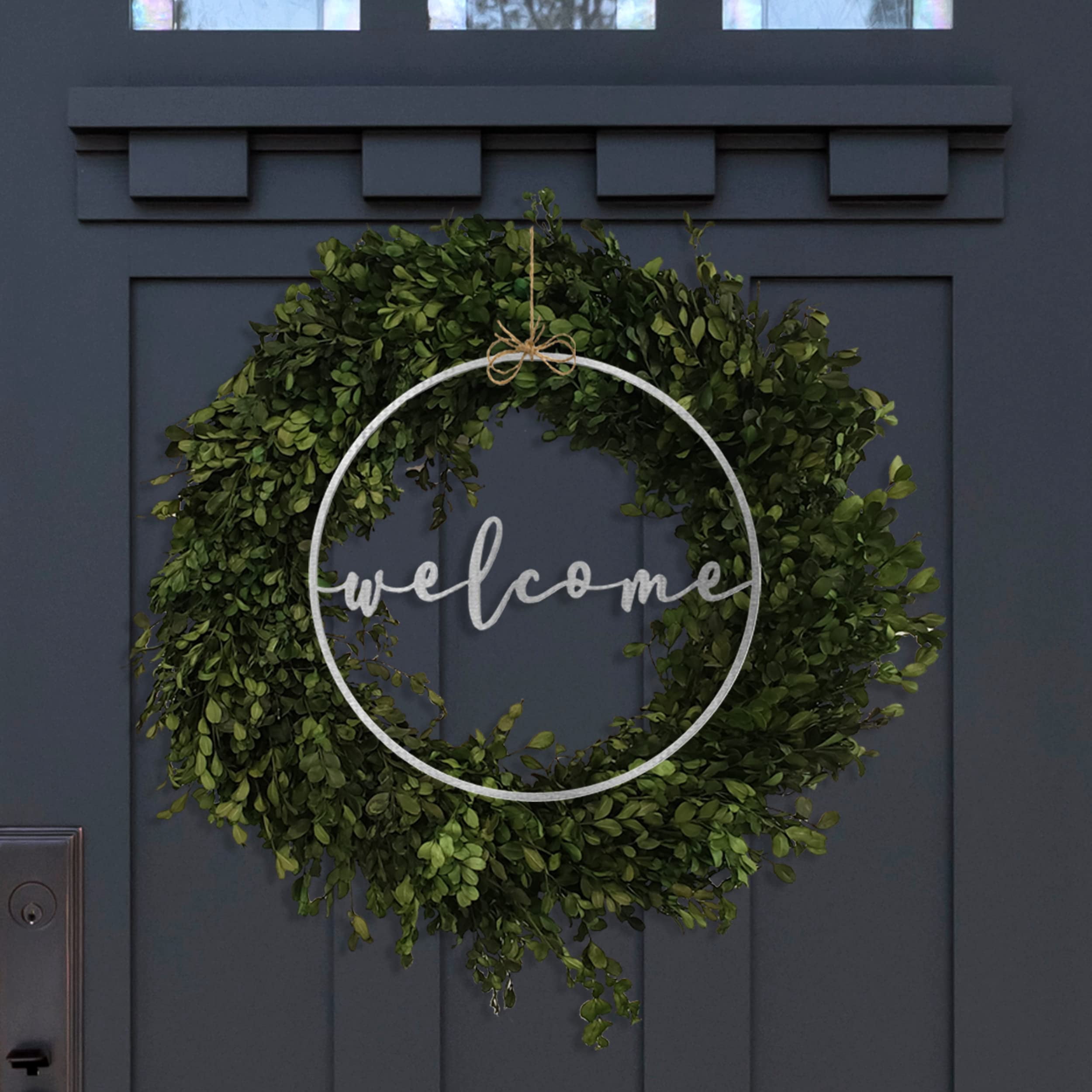 ROCC RUSTED ORANGE CRAFTWORKS CO. Welcome Circle Greeting Script Sign ...