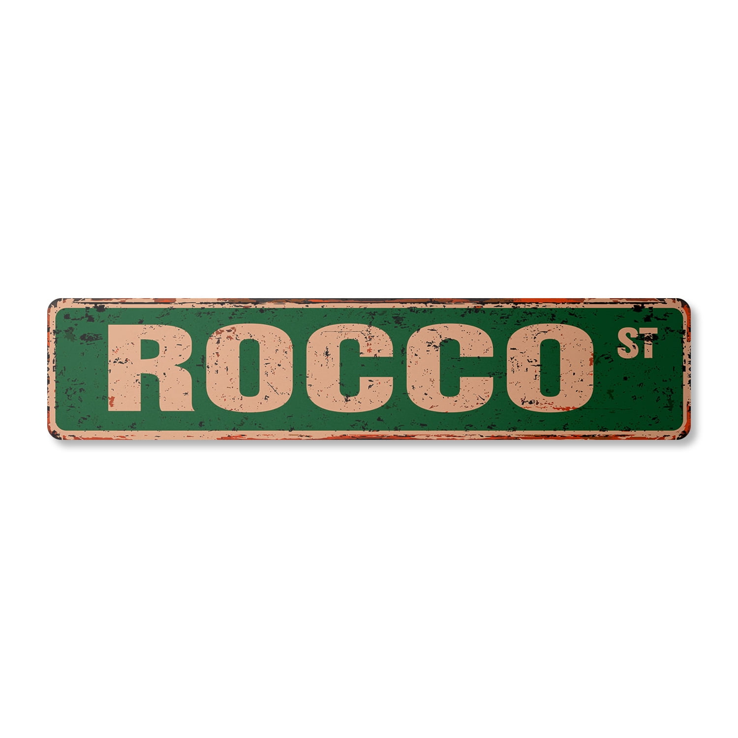 ROCCO Vintage Plastic Street Sign Childrens Name Room Sign | Indoor ...