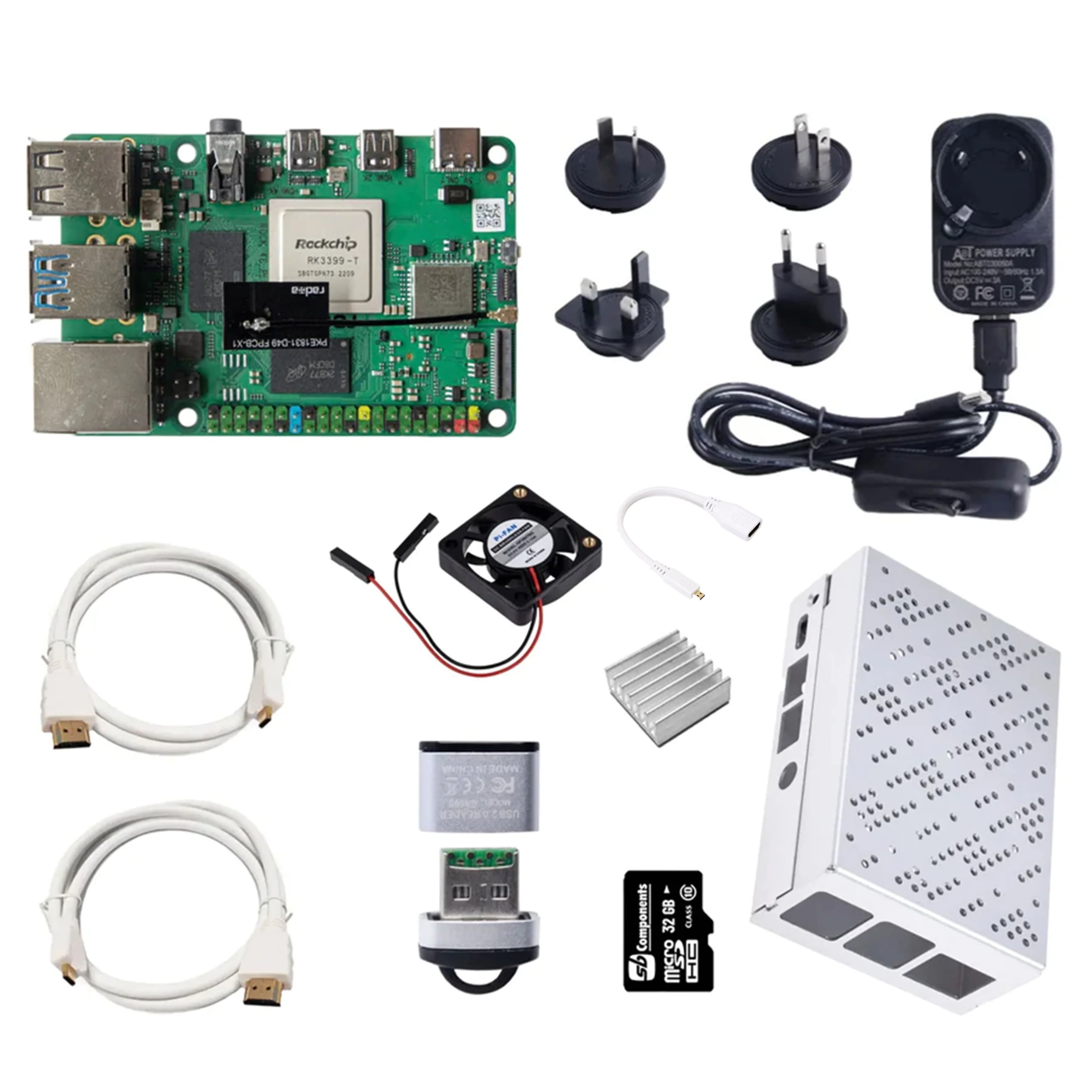 ROCK 4 Model C+ 4GB Single Board Computer Starter Kit - Walmart.com