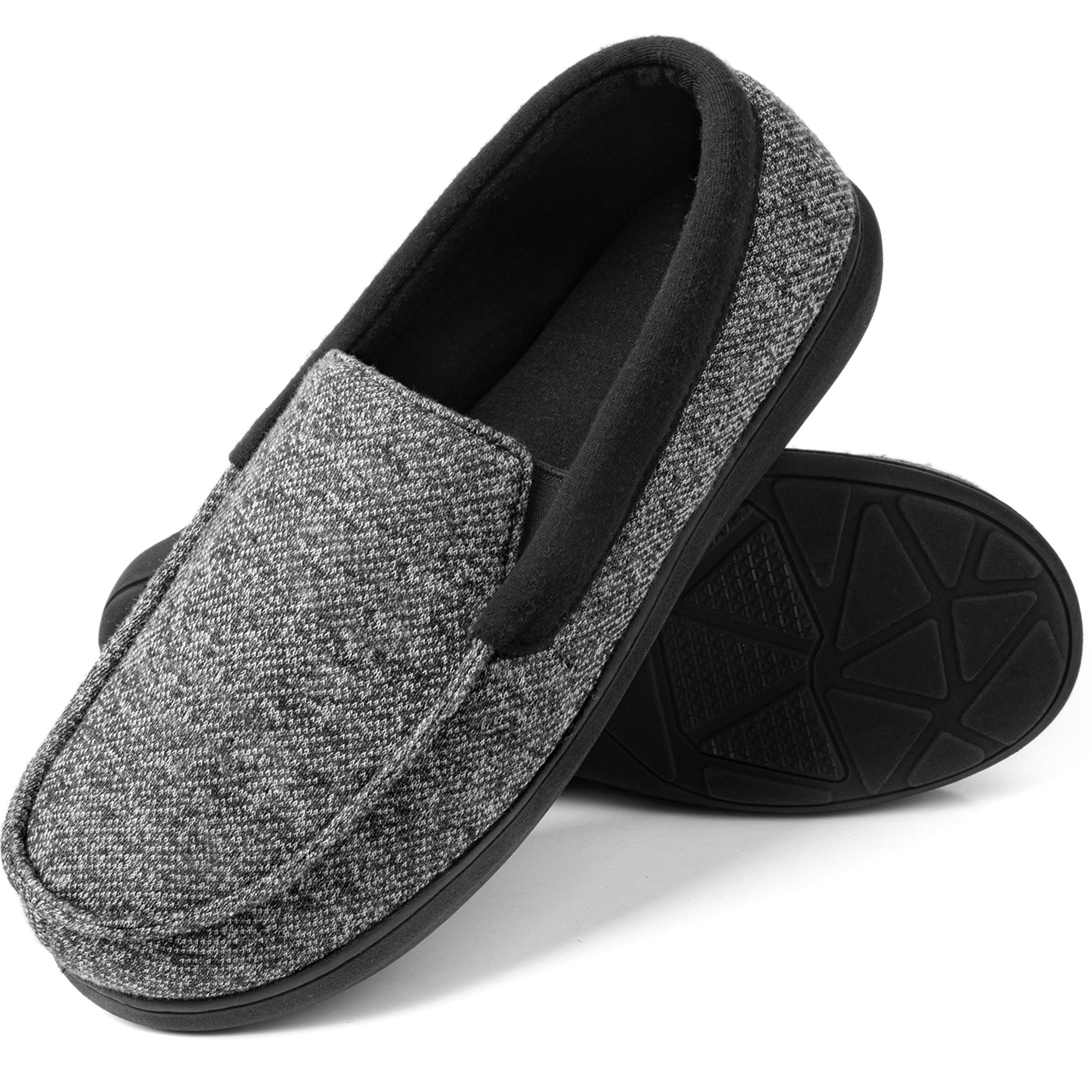 RockDove Men's Memory Foam Moc Slipper with SILVADUR Tweed, Closed Back ...
