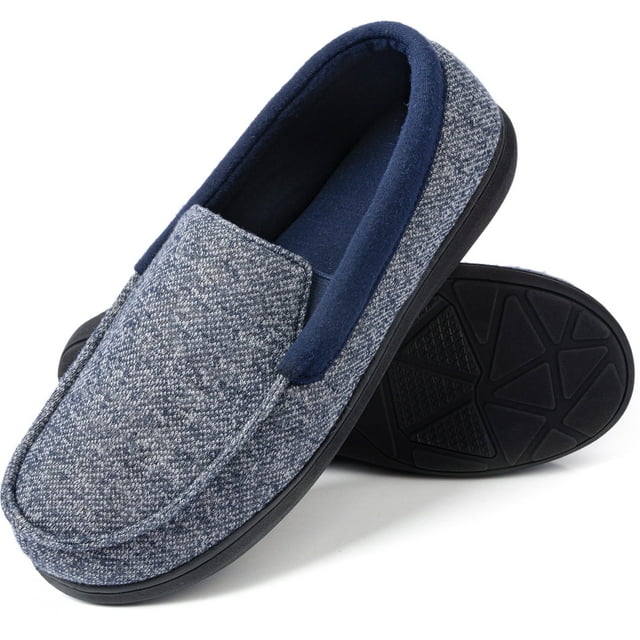 RockDove Men's Memory Foam Moc Slipper with SILVADUR Tweed, Closed Back ...