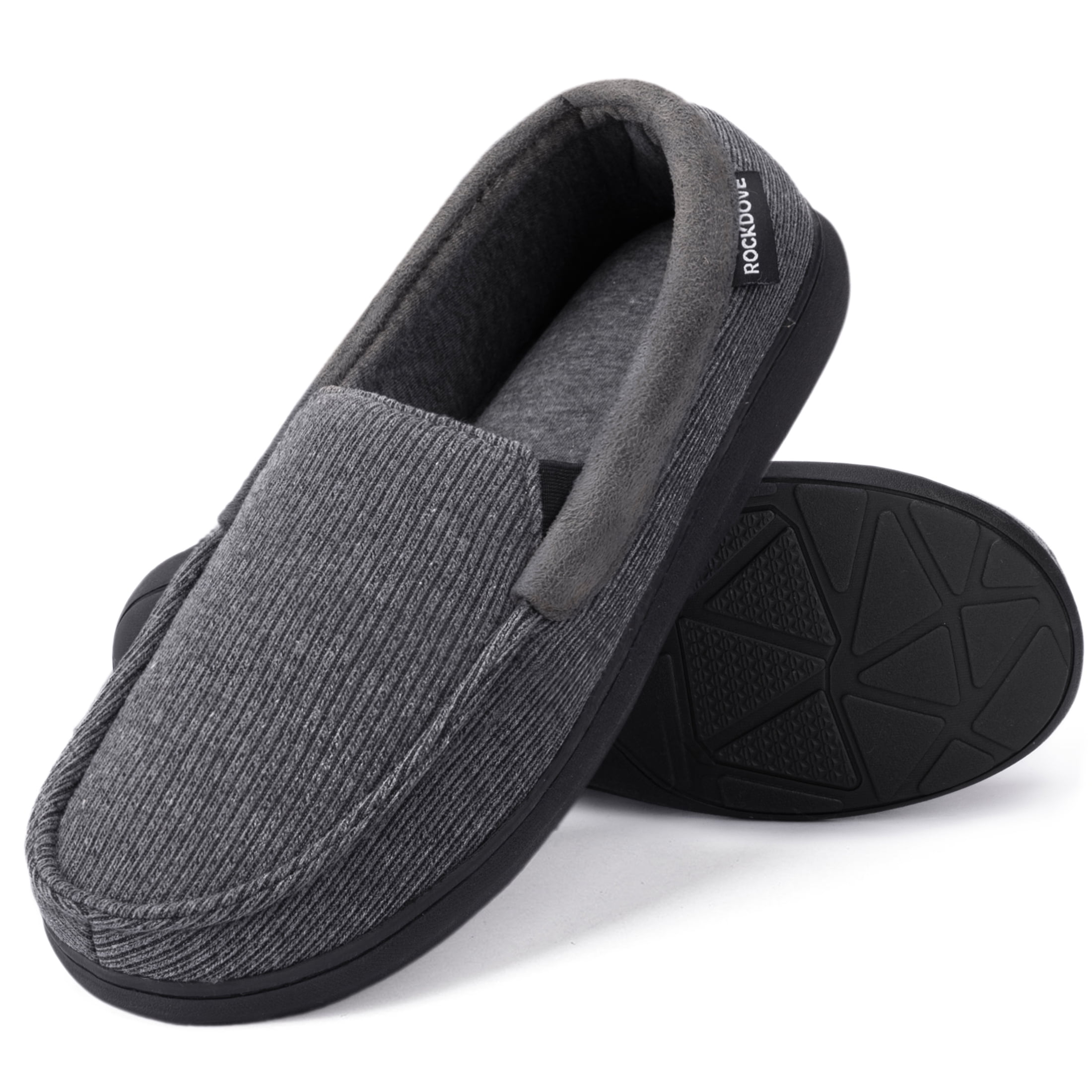 RockDove Men's Moc Slipper with Memory Foam Footbed and Anti-Slip ...