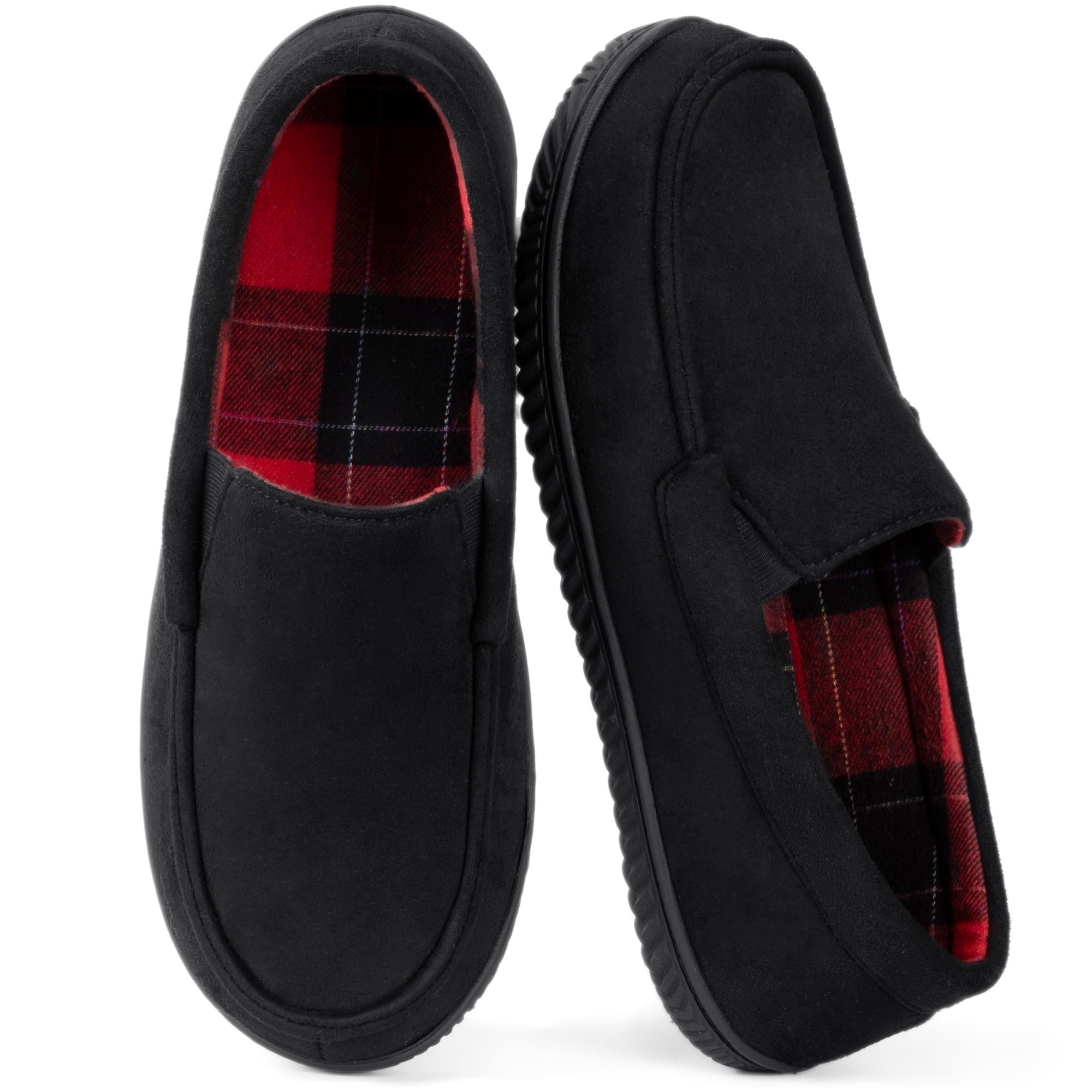 ROCK&DOVE Footwear Men's Moccasin Slippers with Flannel Lining ...